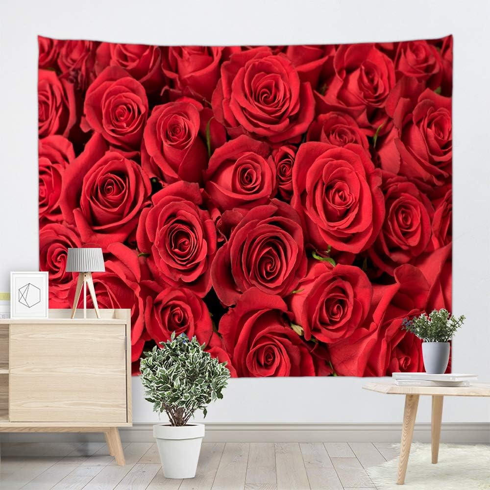 Amazon.com: Sevendec Rose Tapestry Wall Hanging Red Flower Wall ...