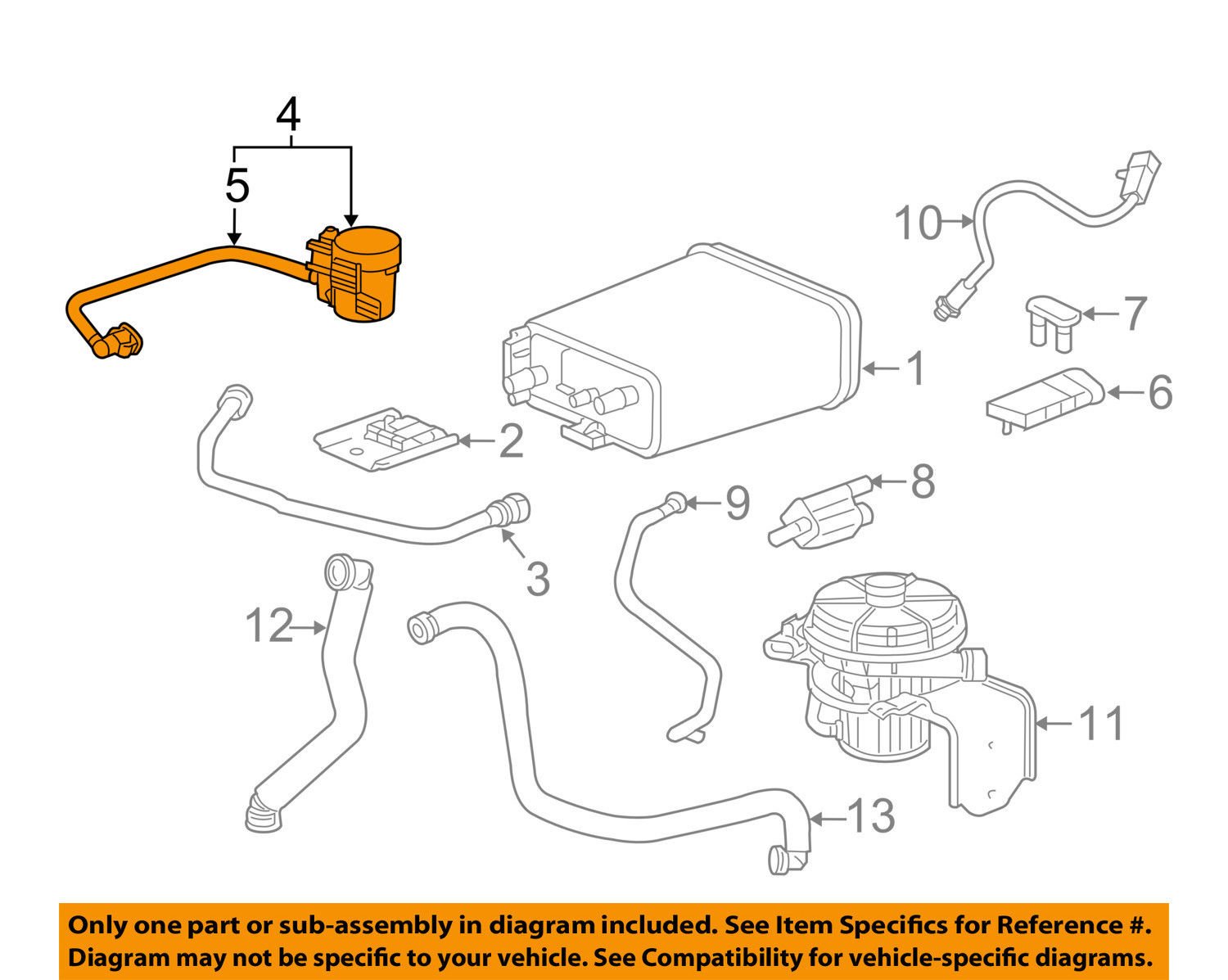 Amazon.com: GM Genuine 20907779 Evaporator Emission Control Hose ...