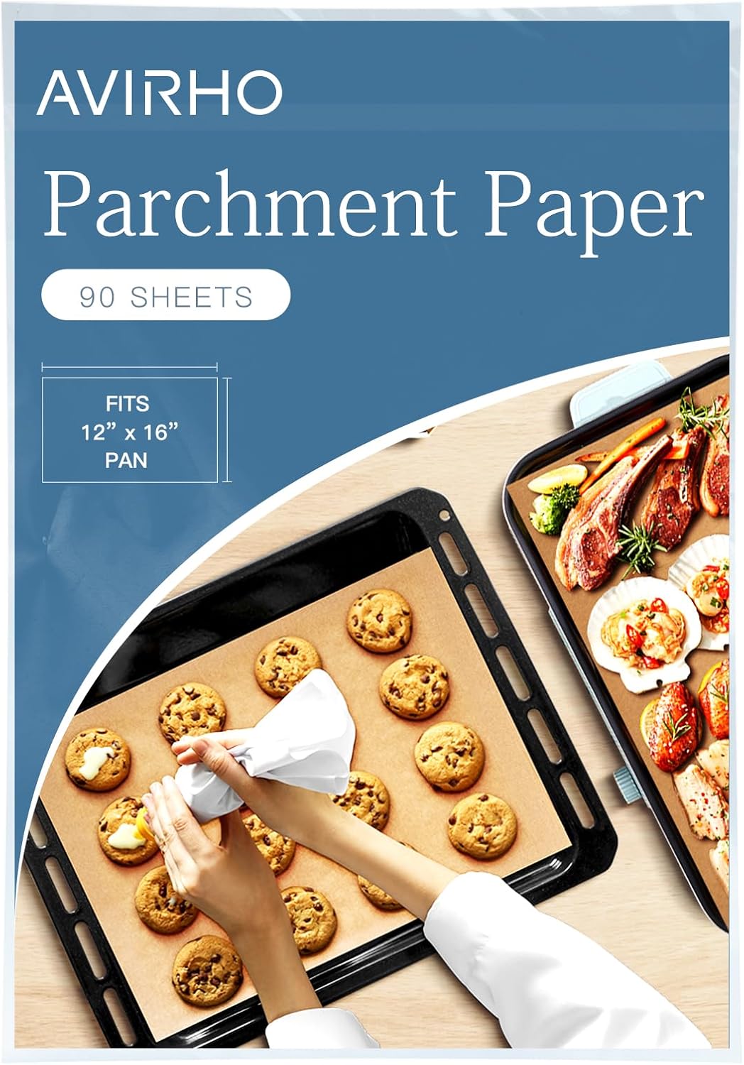 Amazon.com: Parchment Paper Baking Sheets, 12x16IN Precut Non-Stick ...