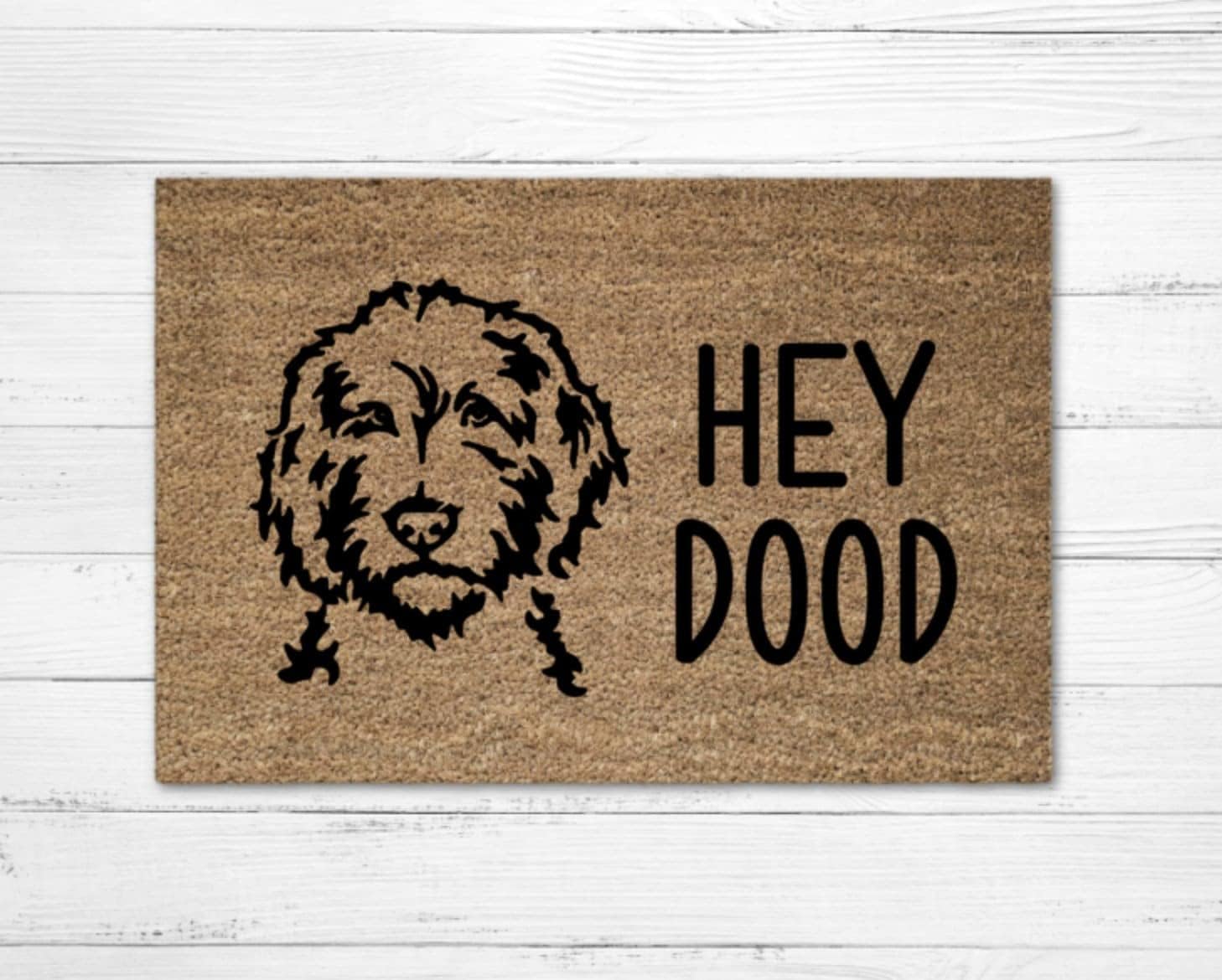 Amazon.com: TUNIU Hey Dood Goldendoodle Doormat Rug, Dog Doormat, Door ...