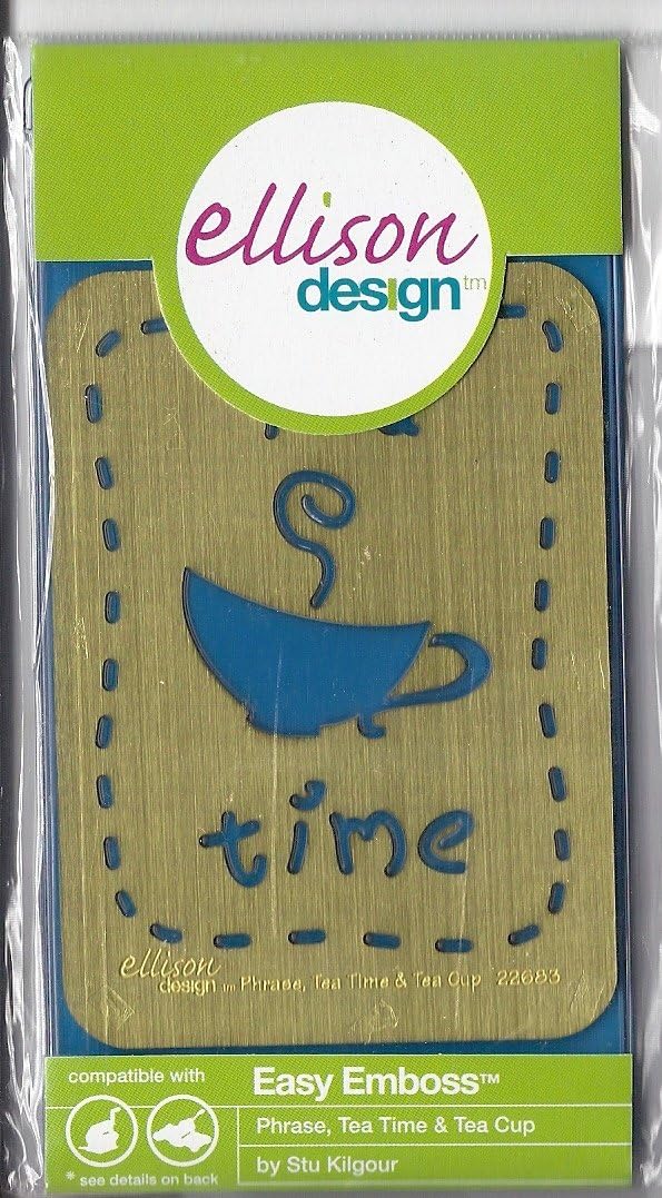 Amazon.com: Ellison Design Easy Emboss Stencil - Phrase, Tea Time and ...