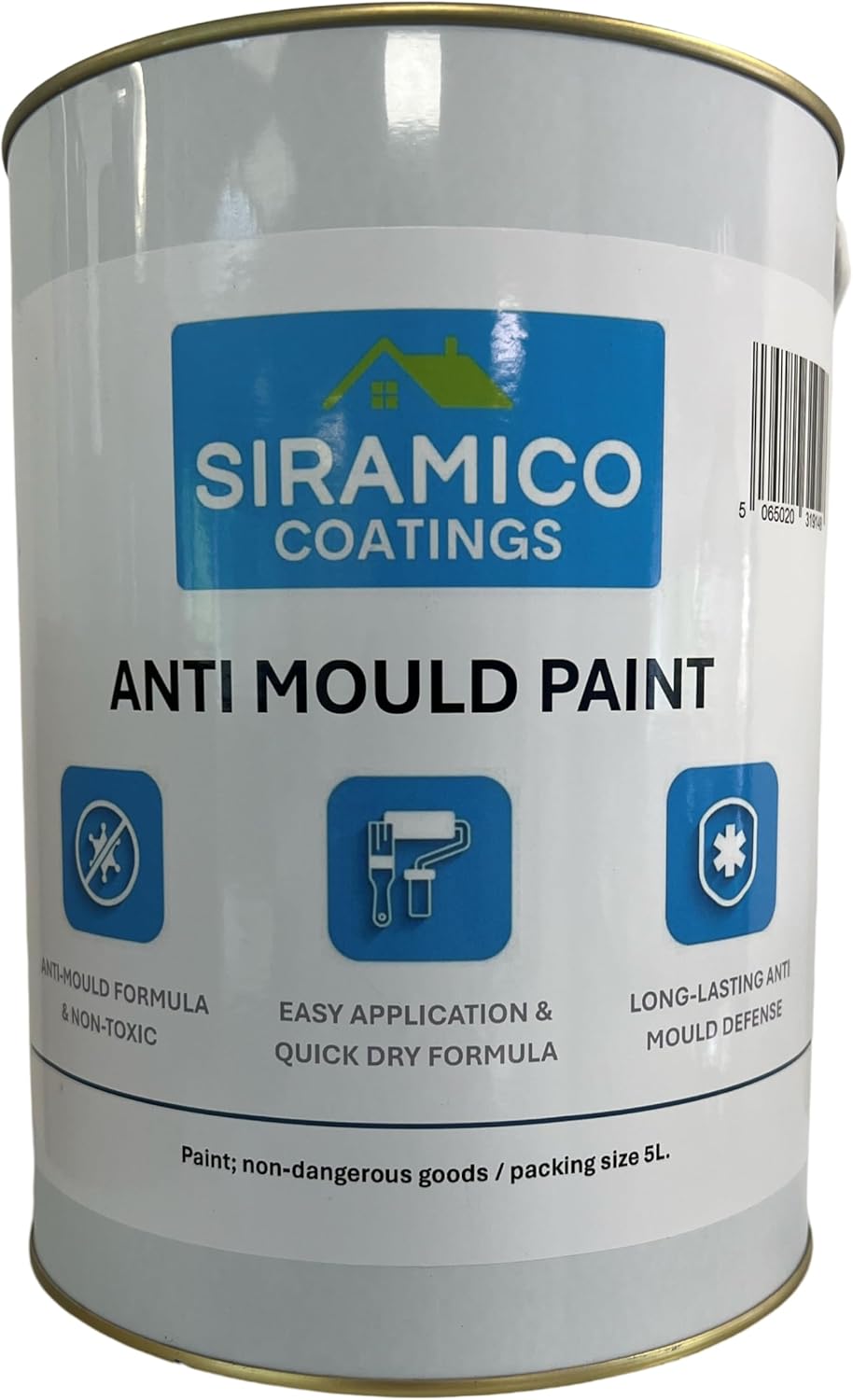 SIRAMICO COATINGS Anti-Mould Paint | 5 Litres | Superior 10 Year Anti ...