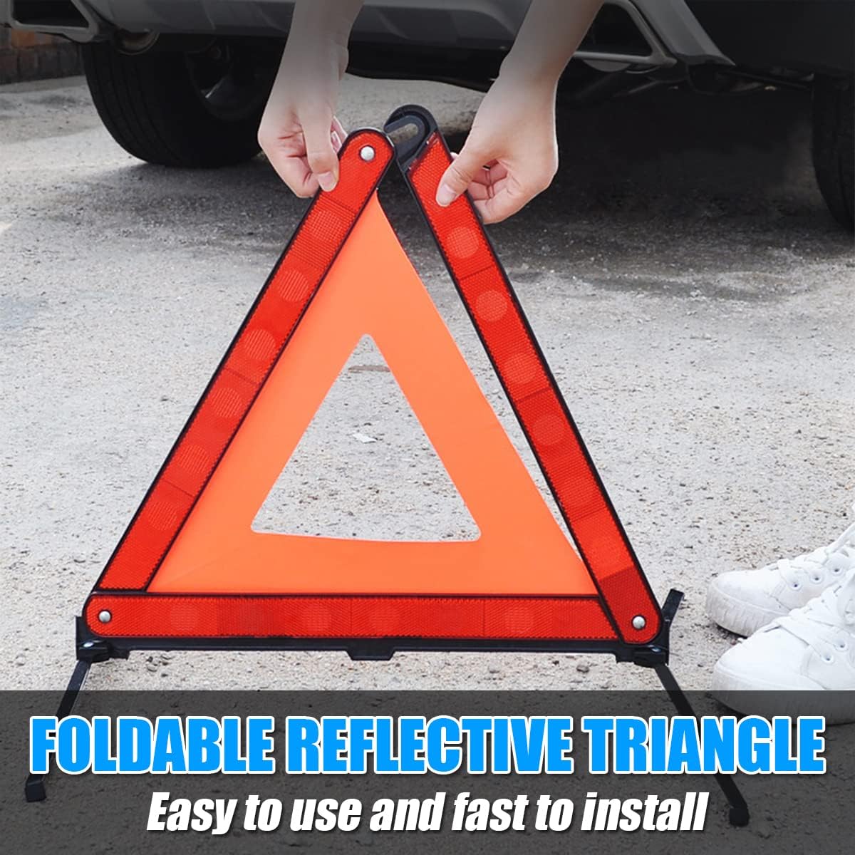 Foldable Car Road Warning Reflective Triangle Kit - AUKEPO in Nepal at ...