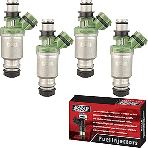 Amazon.com: MACAX Set of 4 Fuel Injectors 23209-74100 FJ295 Replacement ...