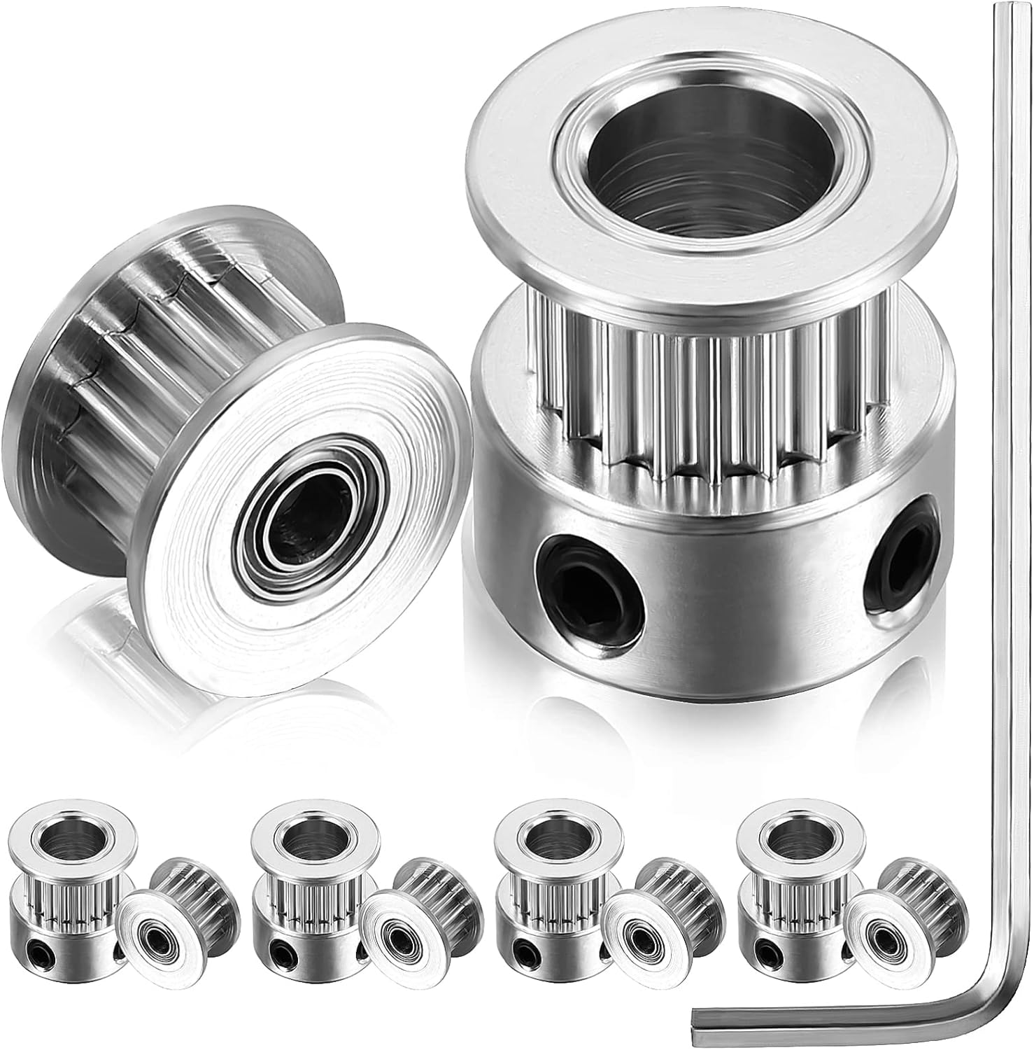 Amazon.com: Angoily Idler Pulleys Timing Belt Pulleys Aluminum Alloy ...