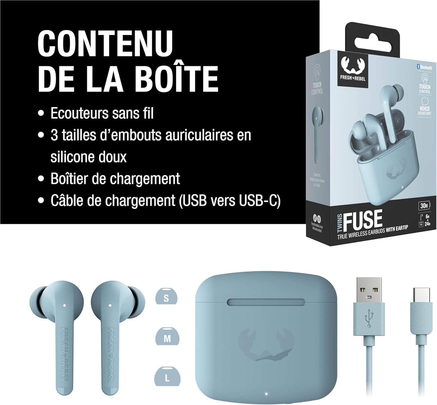 Fresh 'n Rebel Twins Fuse Wireless In-Ear Bluetooth Earbuds User Manual
