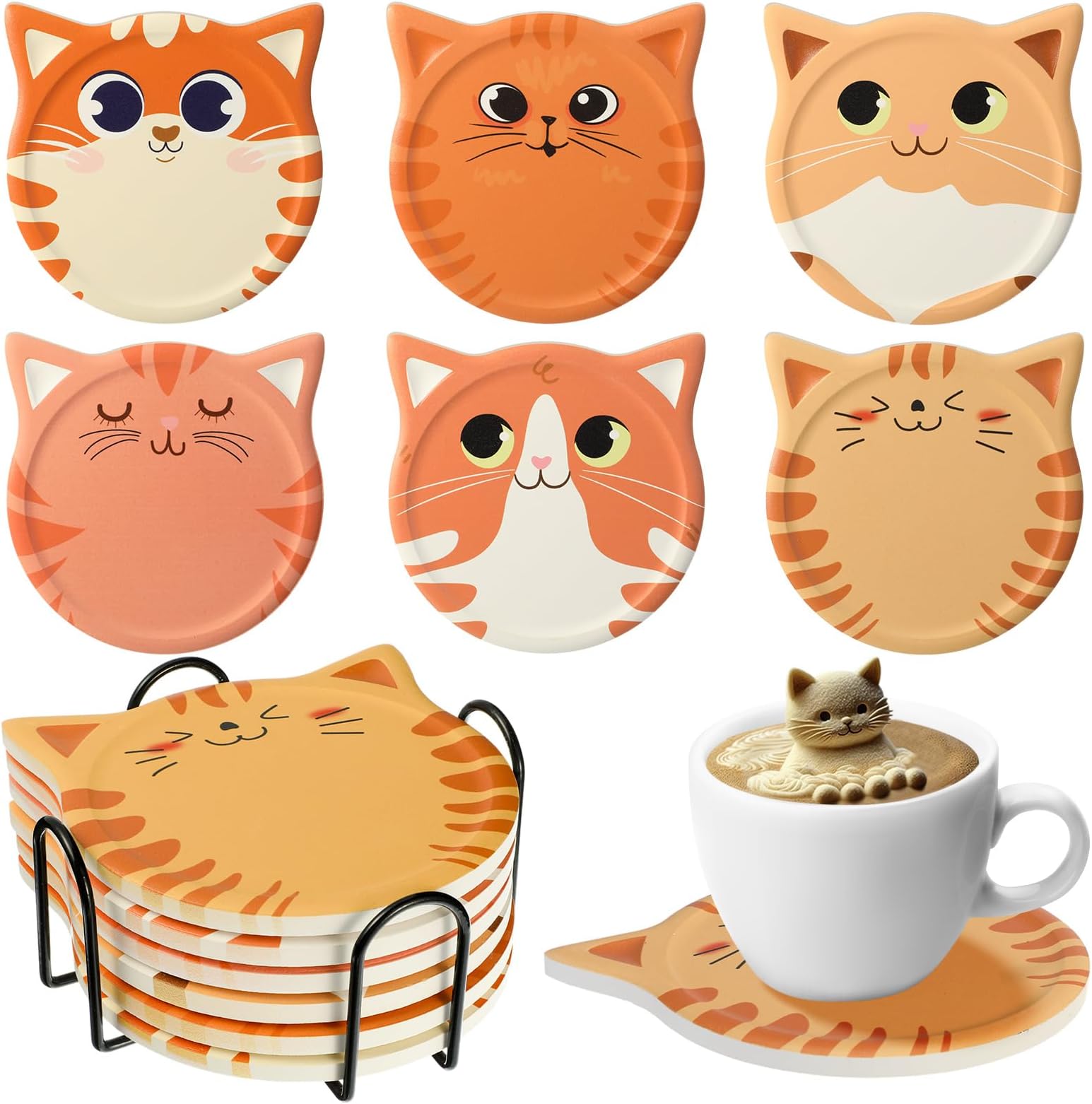Amazon.com: My Favorite Animal Friends Silicone Coasters Set of 4 ...