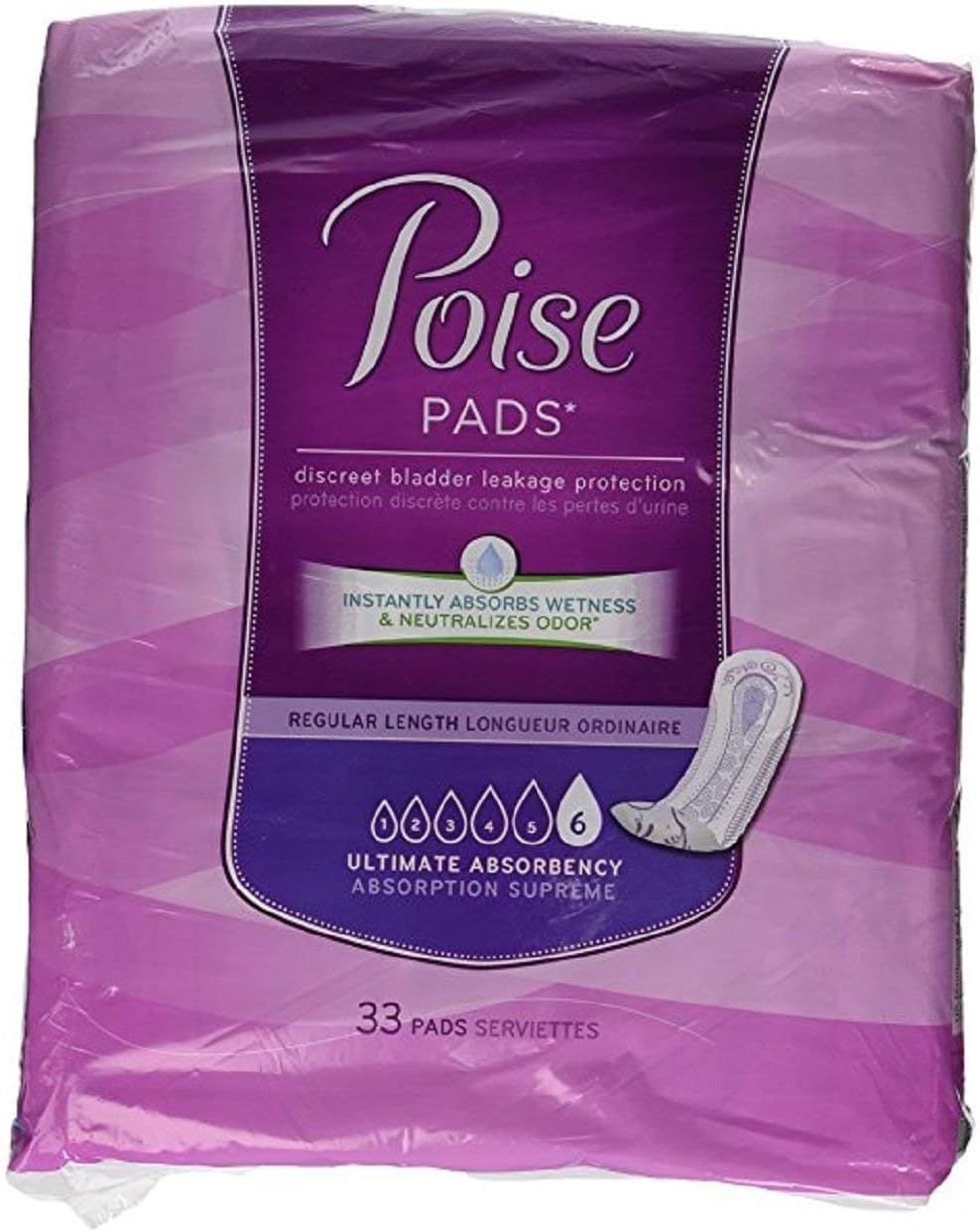 Amazon.com: Poise Pads, Regular Length, Ultimate Absorbency 33 Pads ...