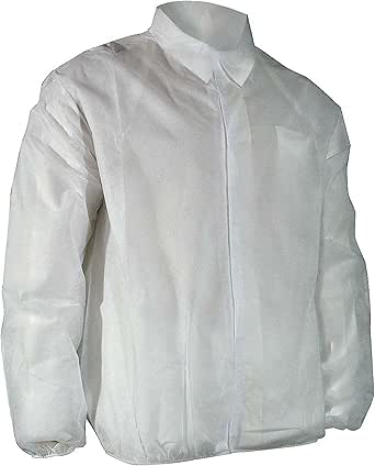 Amazon.com: White Polypropylene Disposable Jacket, Size: L - 1 Each ...