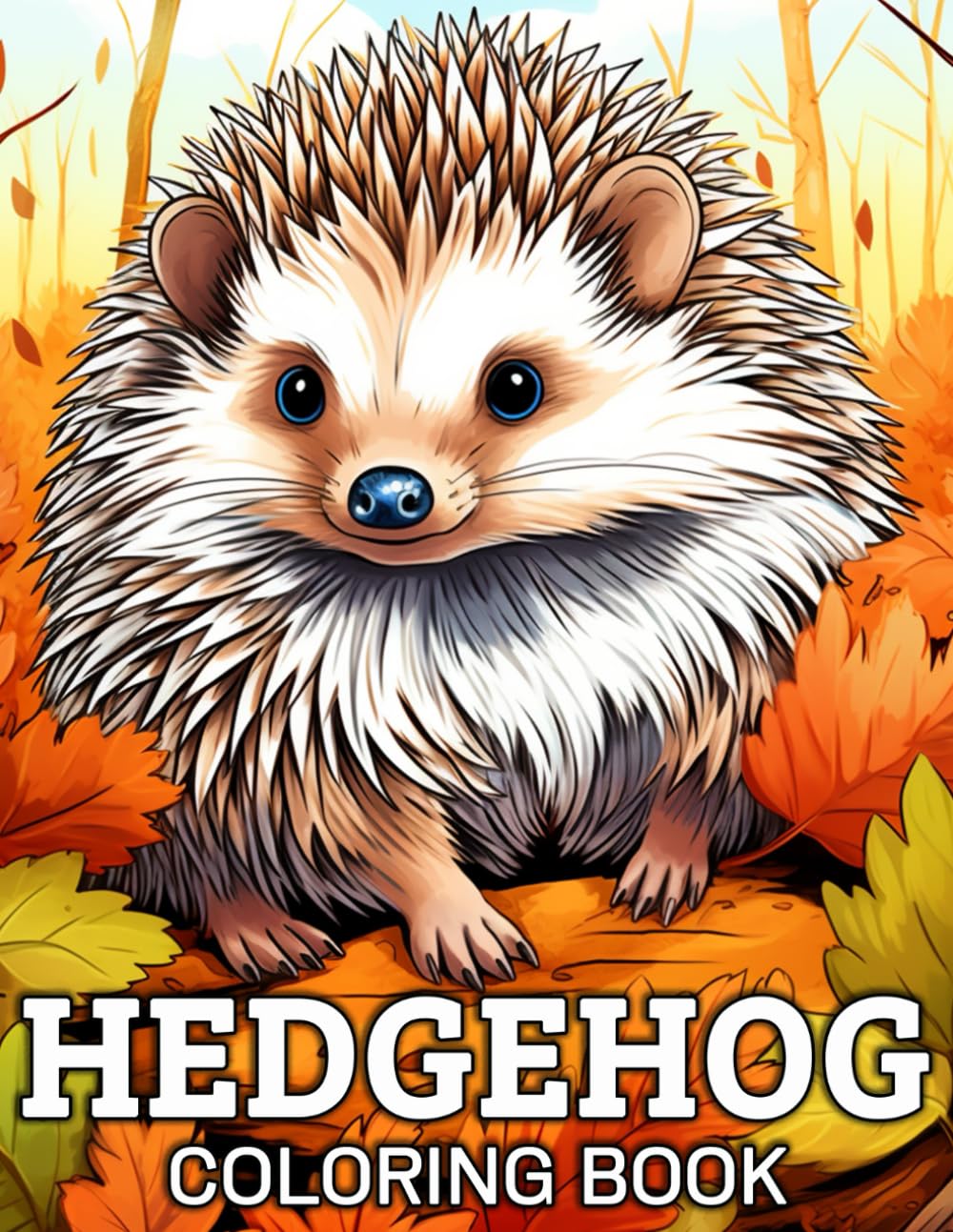Hedgehog Coloring Book: 50 Unique Ilustrations for Stress Relief and ...