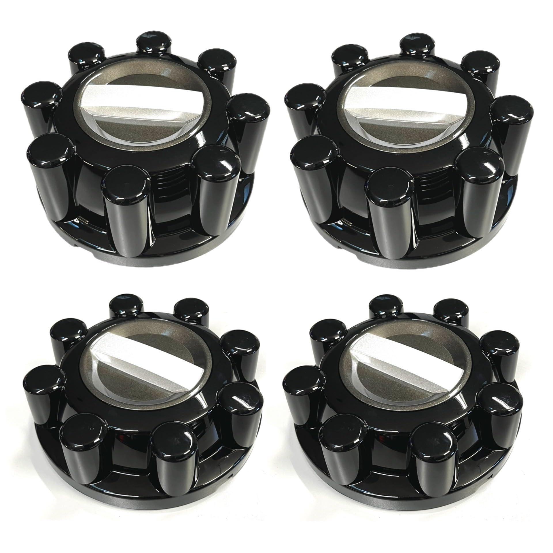 Amazon.com: Set of 4 Gloss Black Center Hub Caps for 2017-2024 Ford F ...