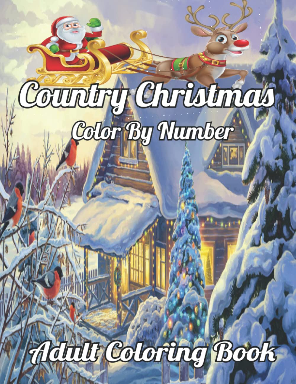 Country Christmas Color By Number Adult Coloring Book Christmas Scenes ...
