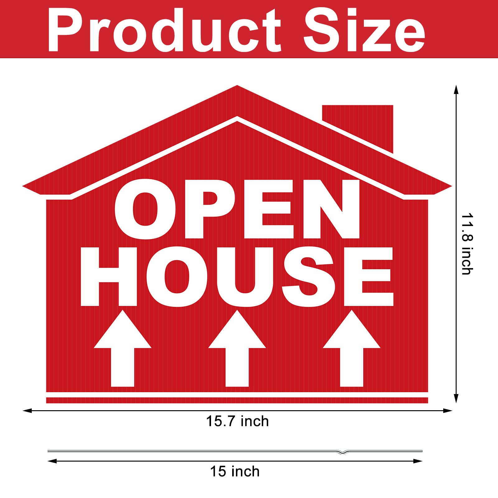 3 Pcs Open House Signs Real Estate Sign Posts with Directional Arrows ...