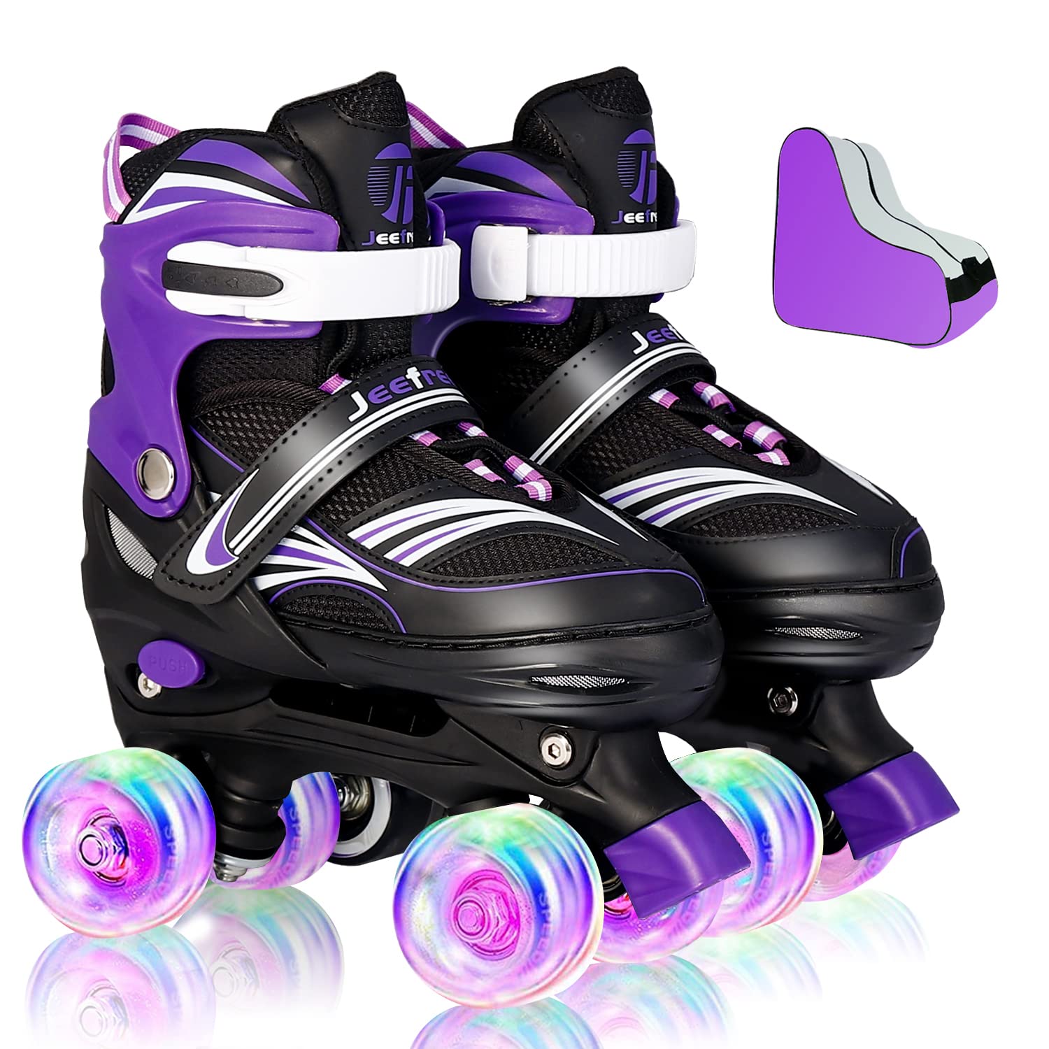 Snapklik.com : JeeFree Adjustable Lights Up Roller Skates For Girls