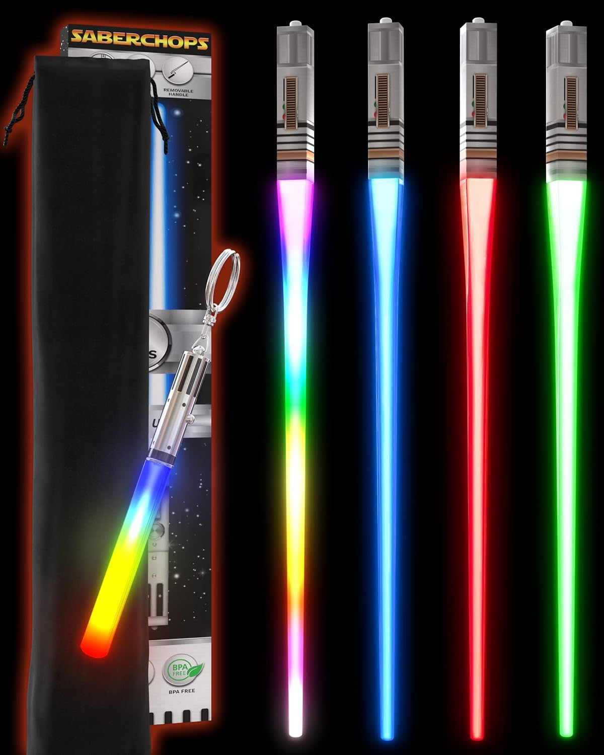 Amazon.com: LIGHTSABER CHOPSTICKS LIGHT UP STAR WARS CHOPSTICK LED ...