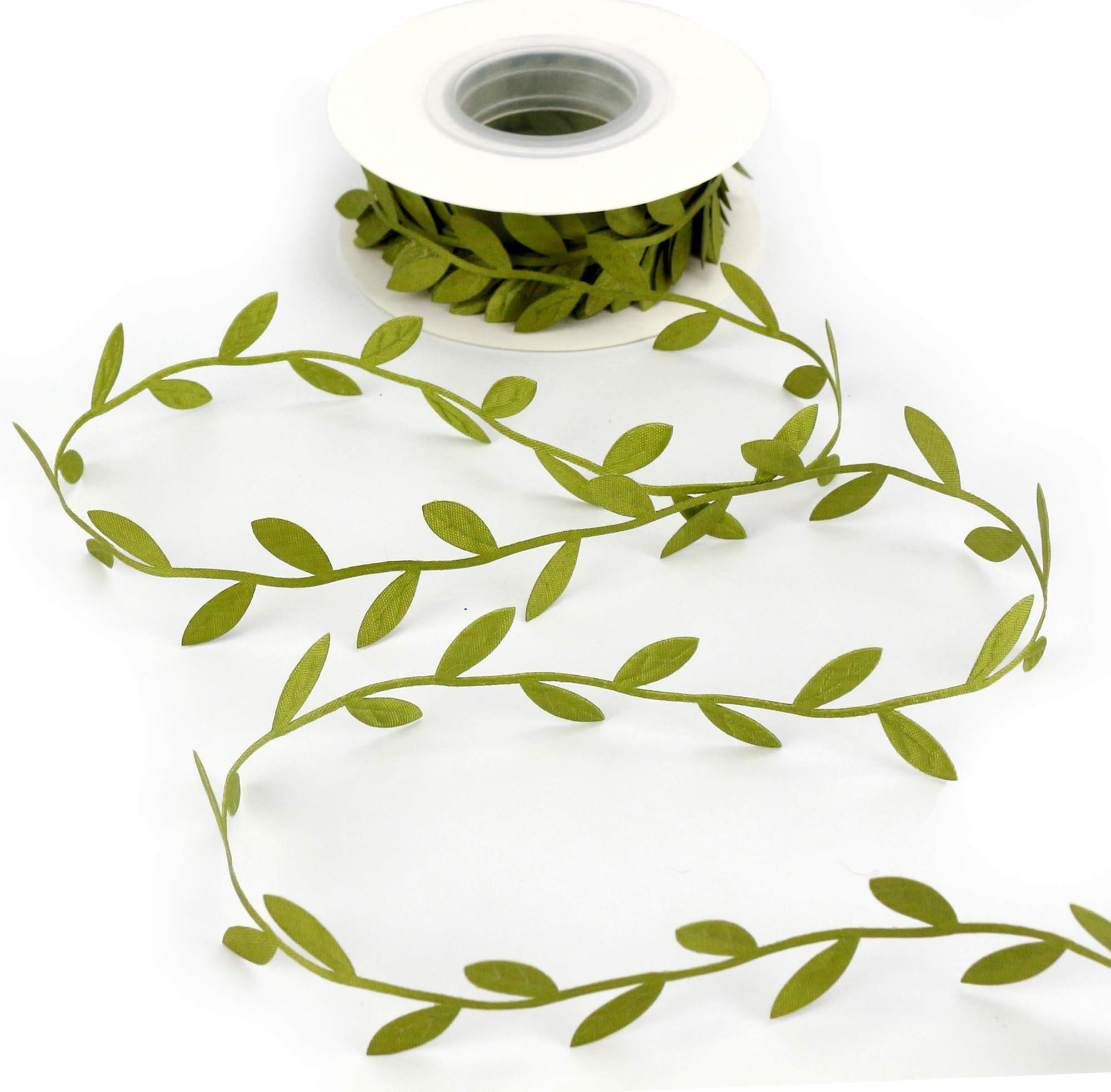 Amazon.com: OZXCHIXU 10 Meters Olive Green Leaf Trim Satin Ribbon for ...