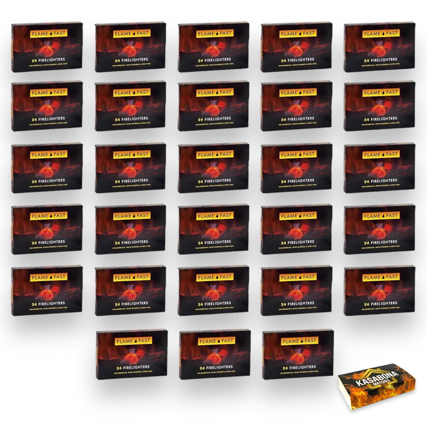 Flamefast Firelighters Bulk Pack Fire Lighters Starter Blocks Hotspot ...