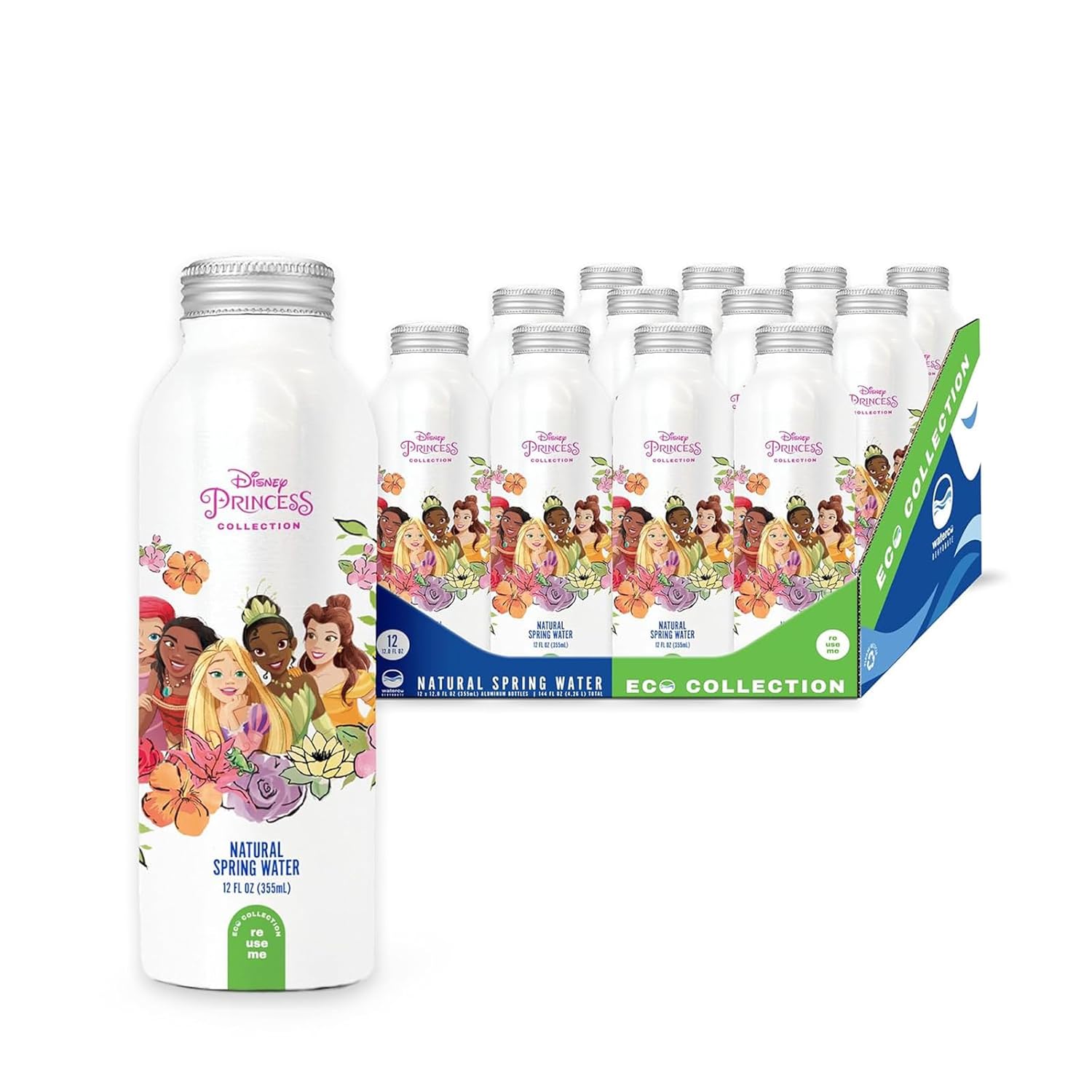 Amazon.com: PULSE Disney Princess Natural Spring Water - Disney Bottles ...