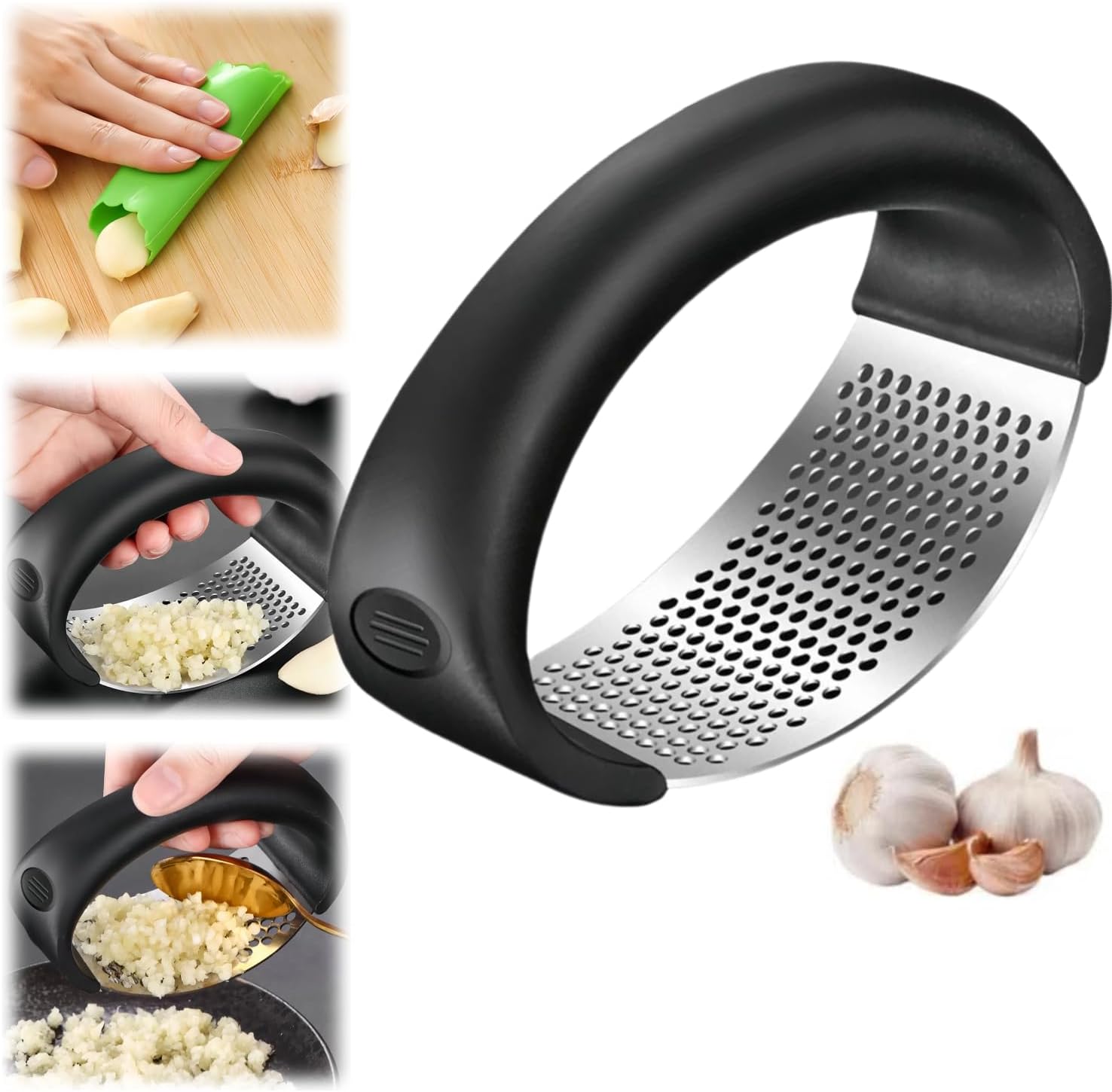 Amazon.com: Azonbey Garlic Press Rocker,Professional Garlic Chopper ...
