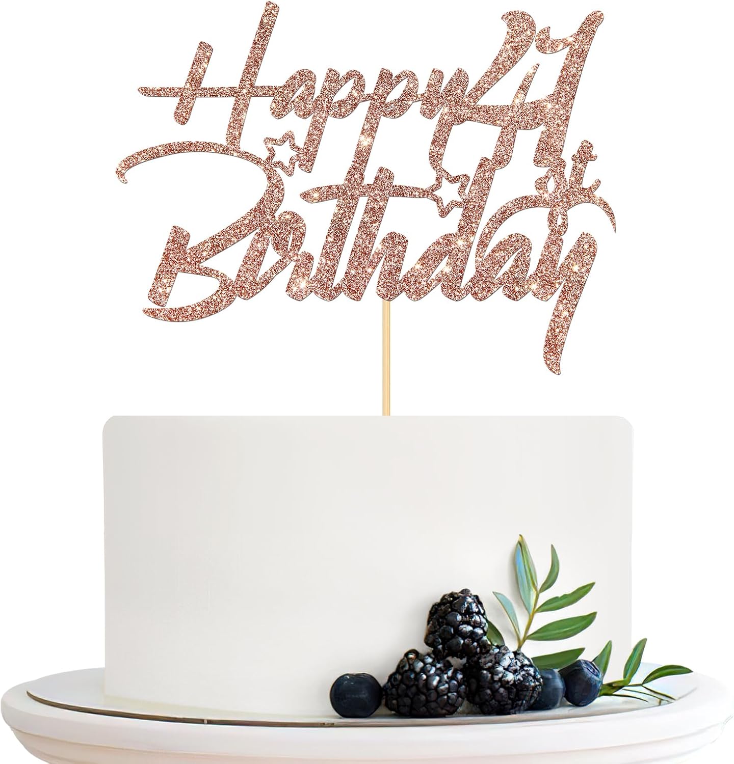 Amazon.com: Halodete Happy 41st Birthday Cake Topper, Adults 41 Years ...