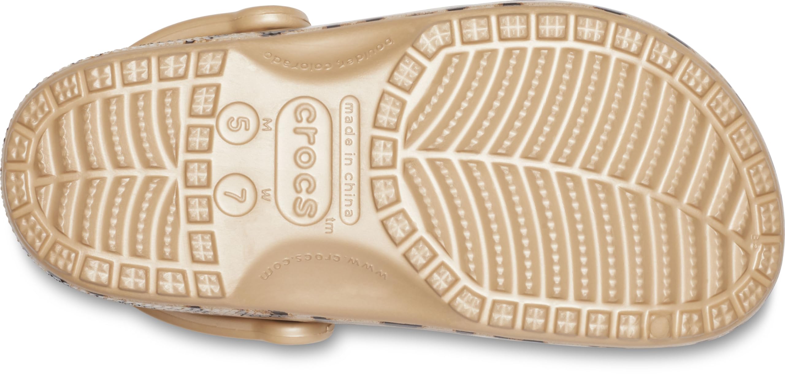 Snapklik.com : Crocs Classic Animal Print Clog Leopard/Gold Mens 8