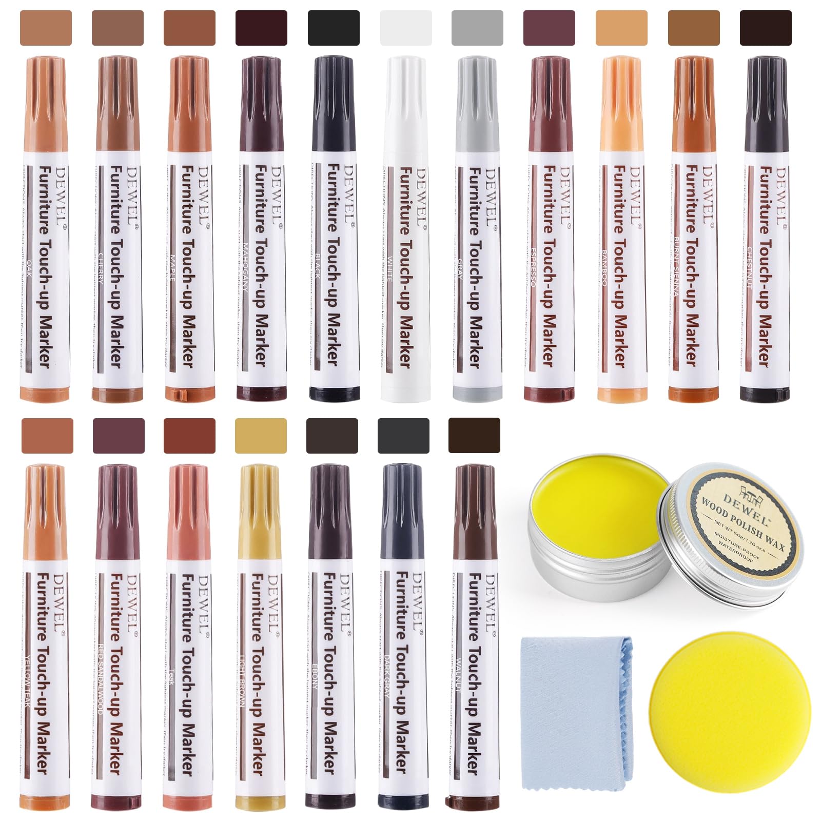 Amazon.com: Furniture Markers Touch Up, 18 Colors Wood Markers ...