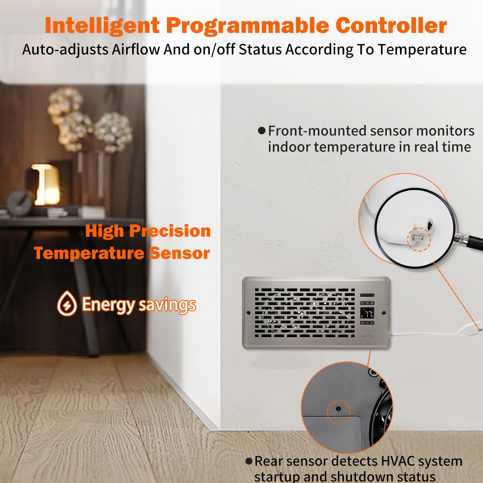 Snapklik.com : Howeall 4" X 10"Quiet Register Booster Fan - Upgrade ...