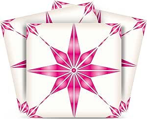 Amazon.com: Tile Stickers by Mi Alma 24 pcs Talavera Wall Stencils Wall ...