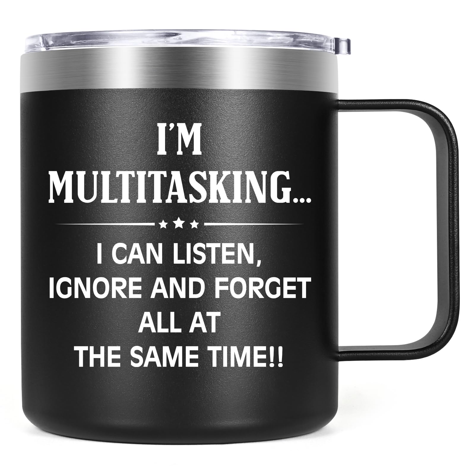 Amazon.com | Lifecapido Funny Stainless Steel Coffee Mug with Handle, I ...
