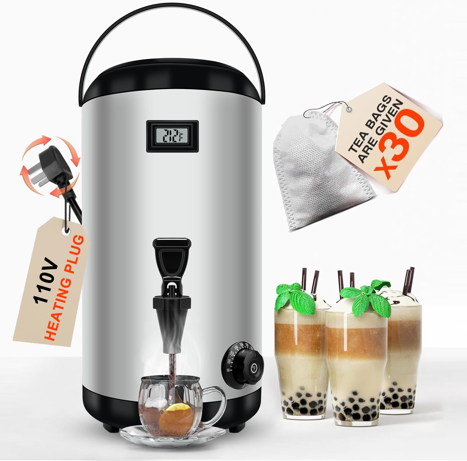 Amazon.com: Nalison Insulated Beverage Dispenser-NON HEATING-75 Cup Hot ...
