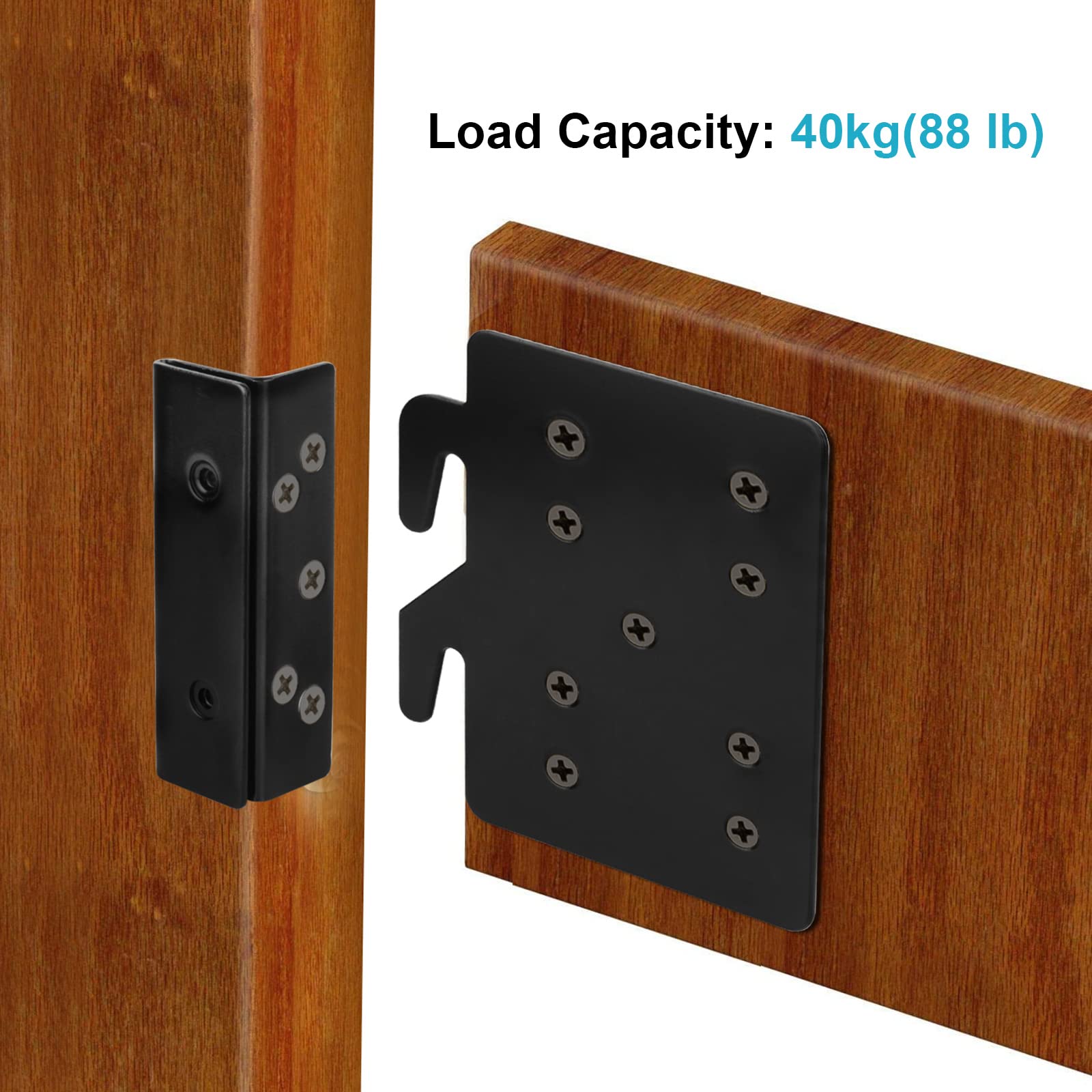 Snapklik.com : 4 Sets Bed Frame Bed Post Double Hook Slot Bracket, Cold ...