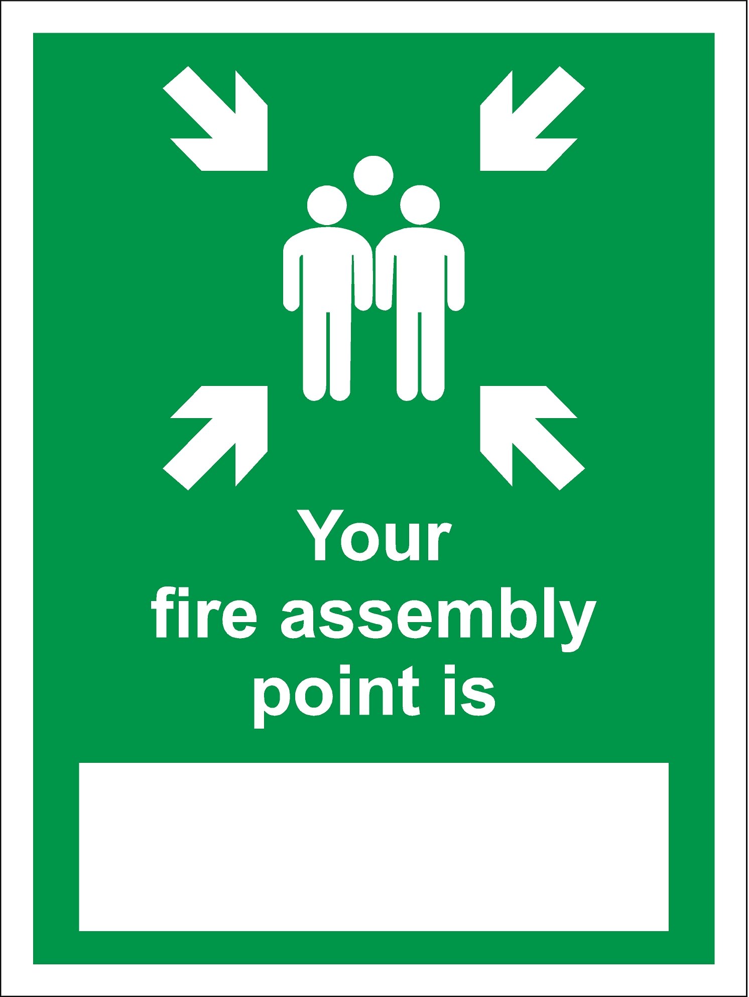 Your Fire Assembly Point is A5 Self-Adhesive Sticker Emergency ...