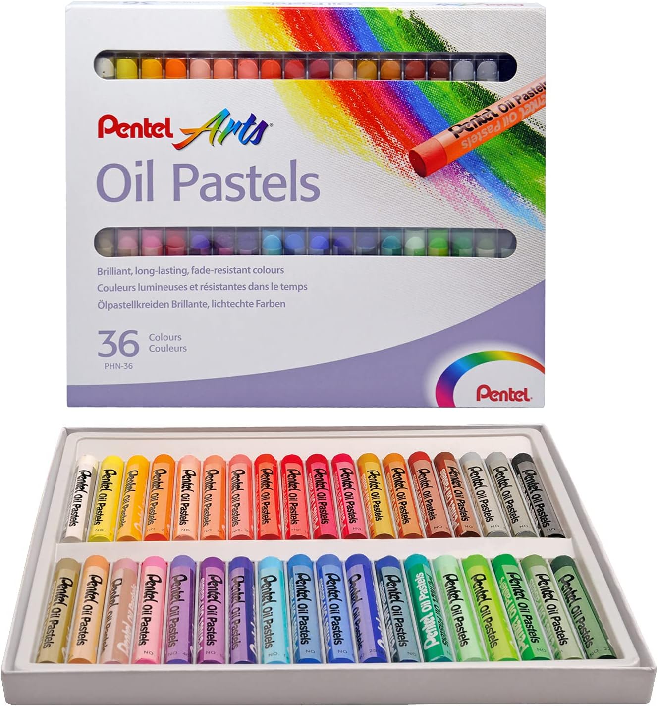 Pentel Oil Pastels - Set 36 : Amazon.co.uk: Home & Kitchen