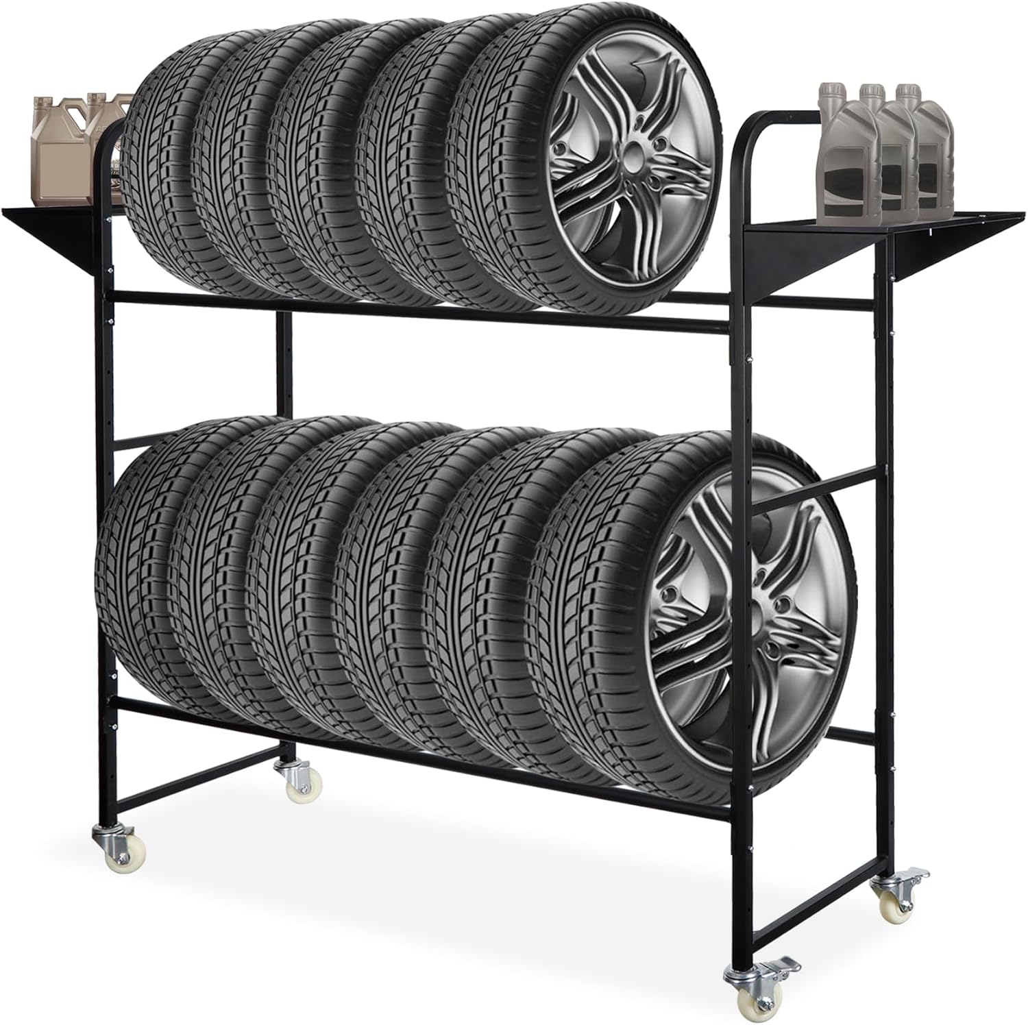 Amazon.com: Neorexon Rolling Tire Rack 57" x 20" x 55.1", Tire Storage ...