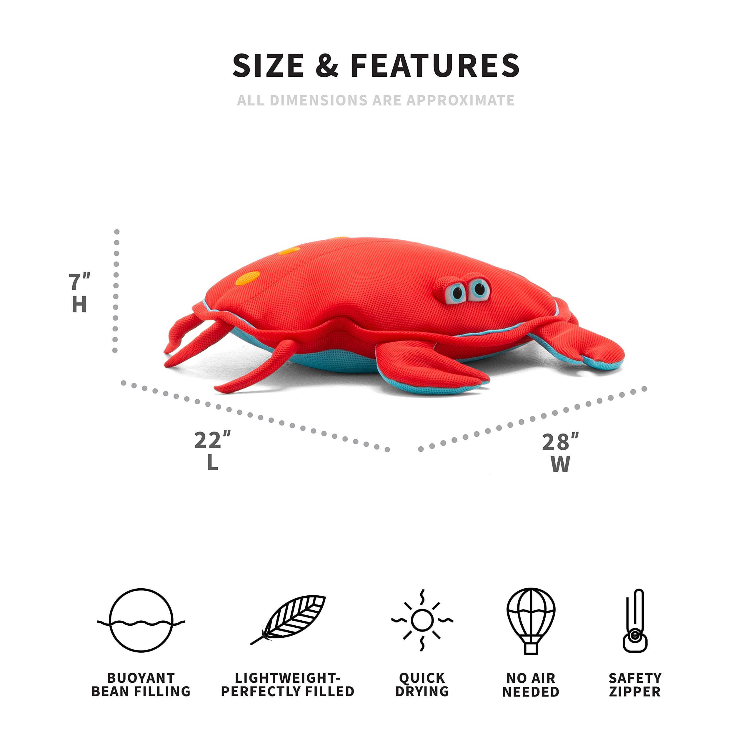 Snapklik.com : Big Joe Pool Petz Small Crab No Inflation Needed Animal ...