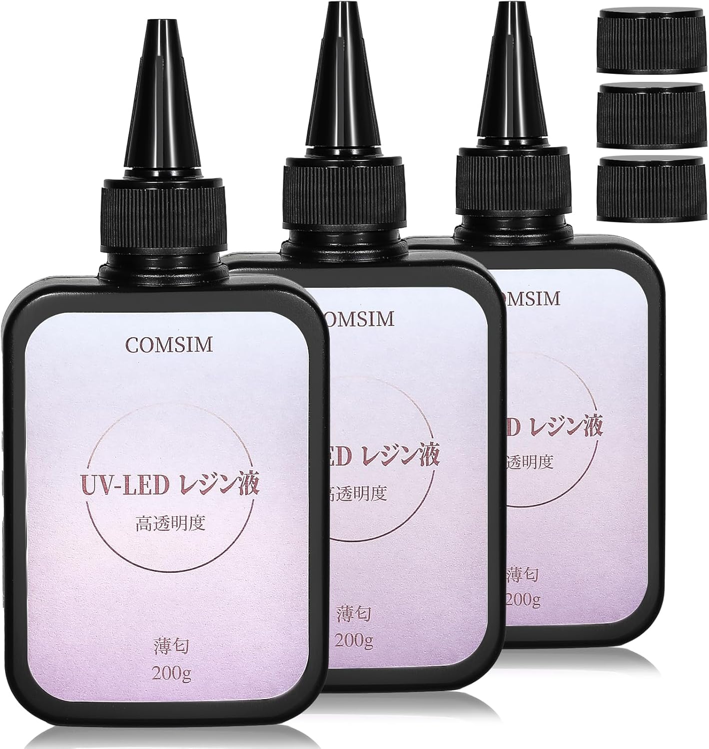 Amazon | COMSIM UVレジン液 600G UV/LED対応 大容量 詰替用 高い透明 急速硬化 ハードタイプ DIY手作り装飾 薄匂 低アレルギー性 | UVレジン液 通販