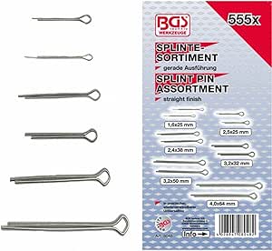 BGS 8048 | Splint Pin Assortment | Ø 1.6-4.0 mm | 555 pcs. : Buy Online ...