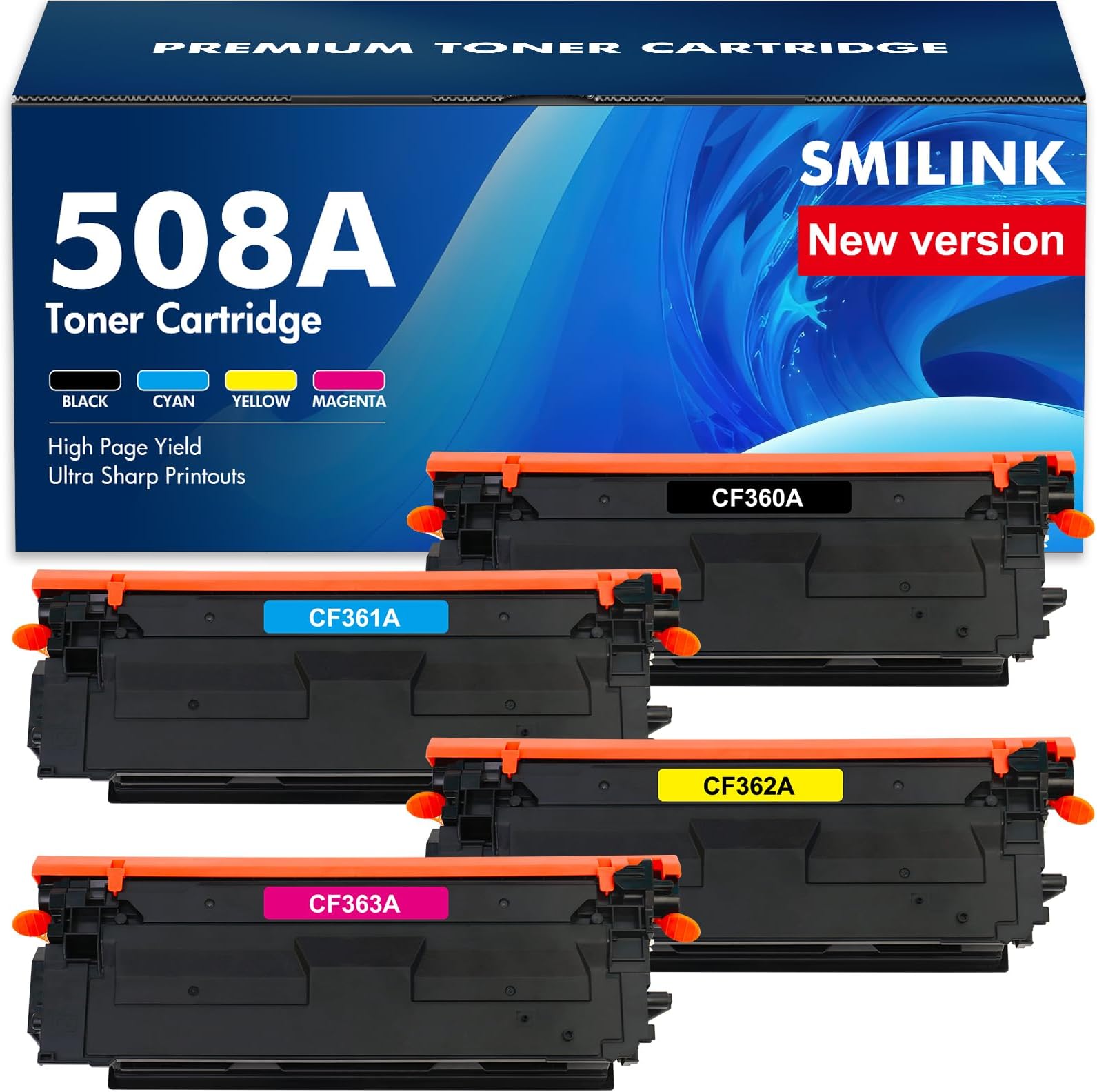 Amazon.com: Hp 508A (CF360A) Black Original Toner Cartridge, 2-Pack ...