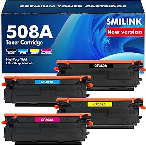 508A Toner Cartridges 4 Pack: 508X M553 Compatible Replacement for HP ...