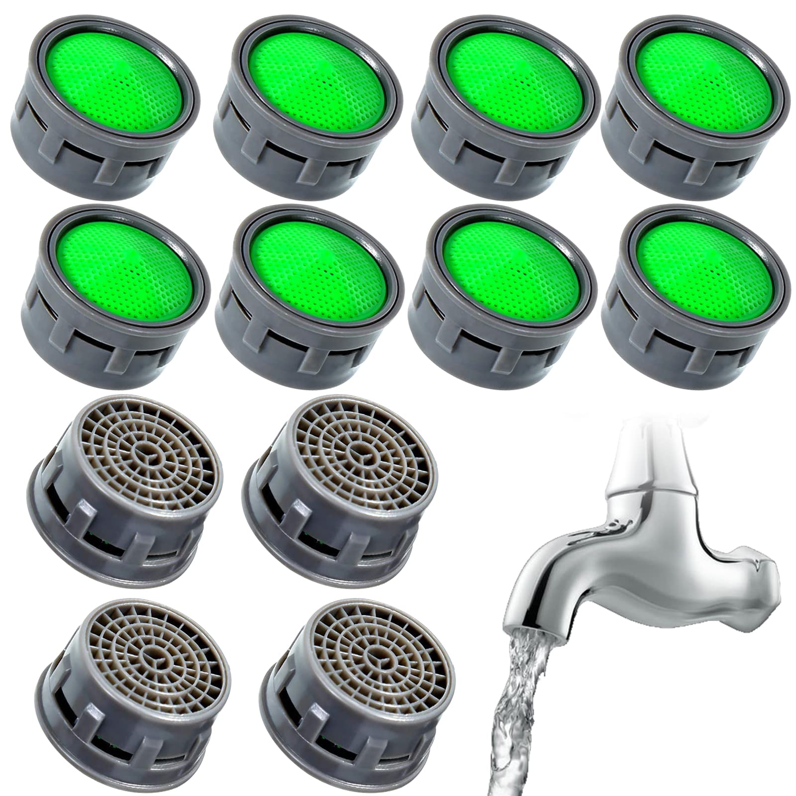 XZEIT 12 Pieces Faucet Aerators Water Tap Aerators Faucet Flow ...