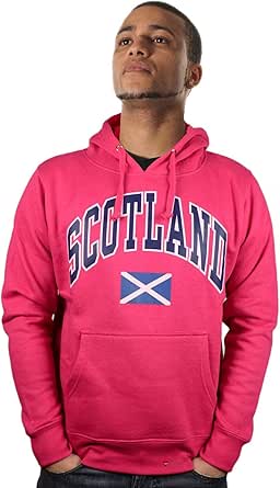 Amazon.com: I LUV LTD Mens Hoodie Top Scotland Saltire Flag Hot Pink ...