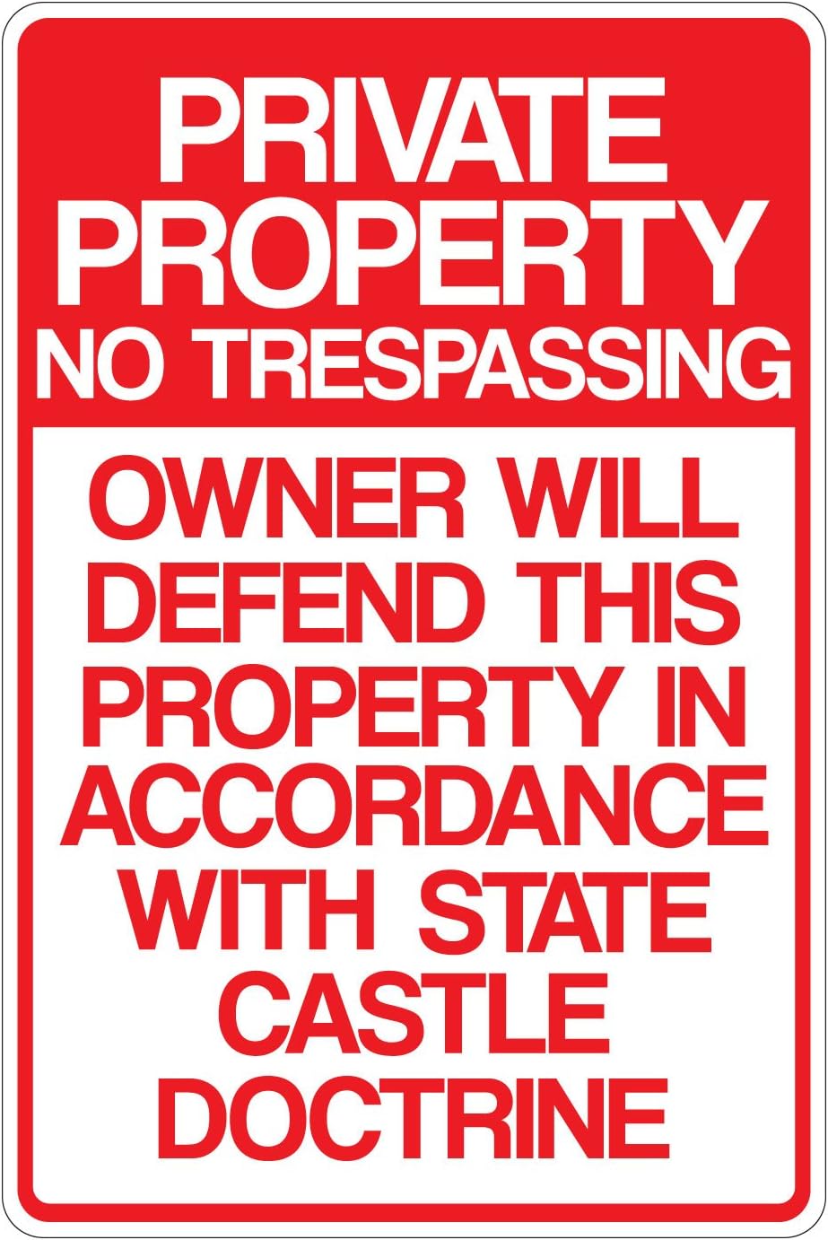 Amazon.com: Private Property 10" x 15" Aluminum Sign - No Trespassing ...