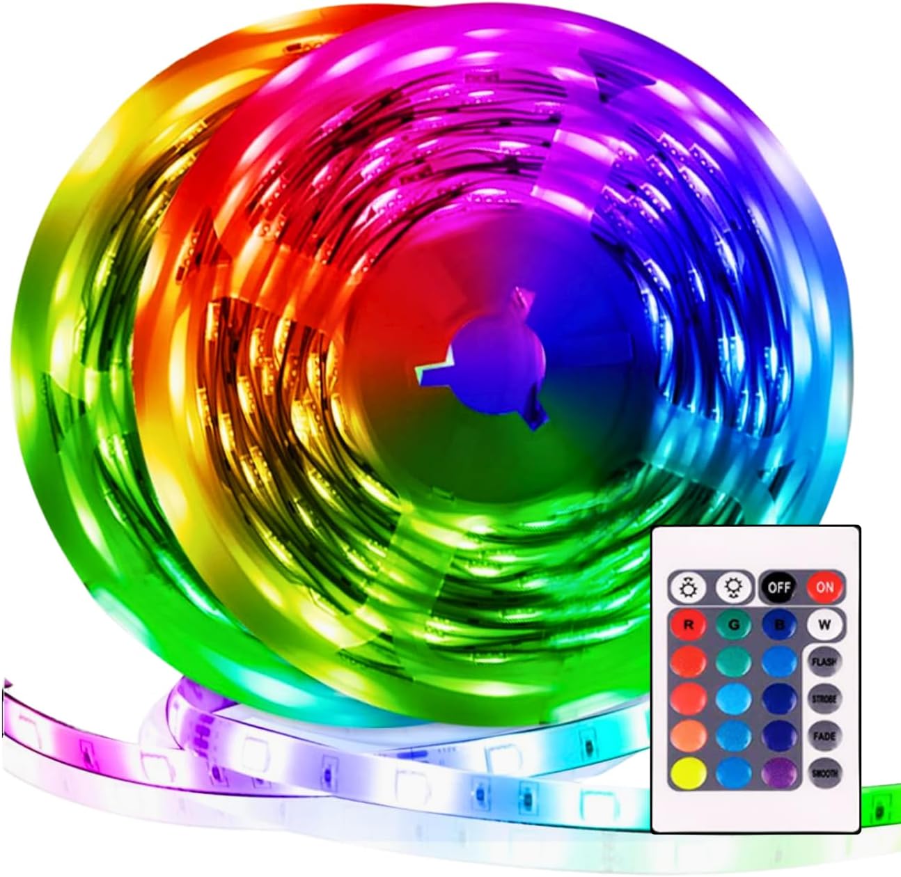 AABJ RGB LED Strip Lights for bedroom, Colorful Gaming Lighting, Remote ...