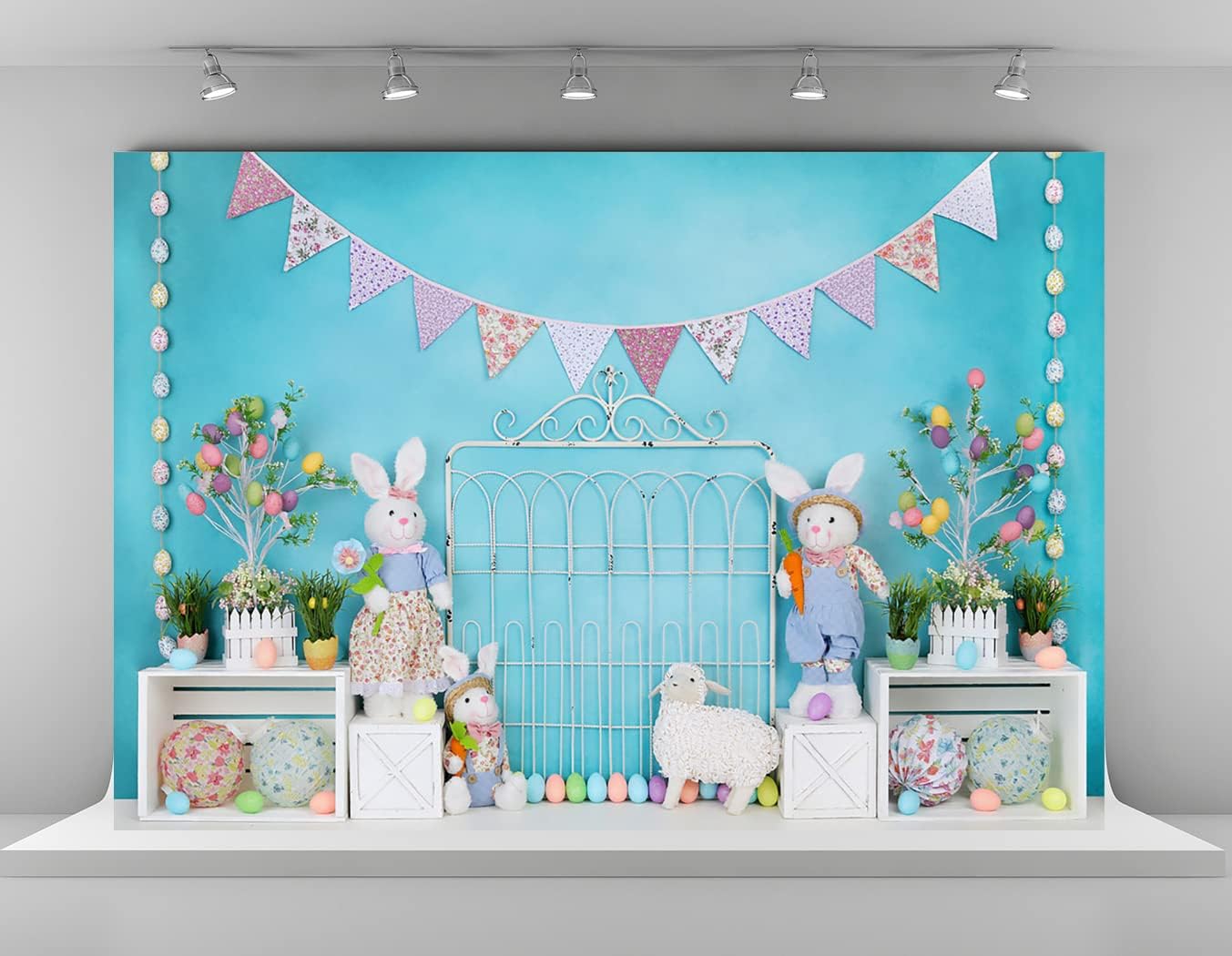 Amazon.com : Kate Easter Backdrop Baby Shower Photo Background Spring ...