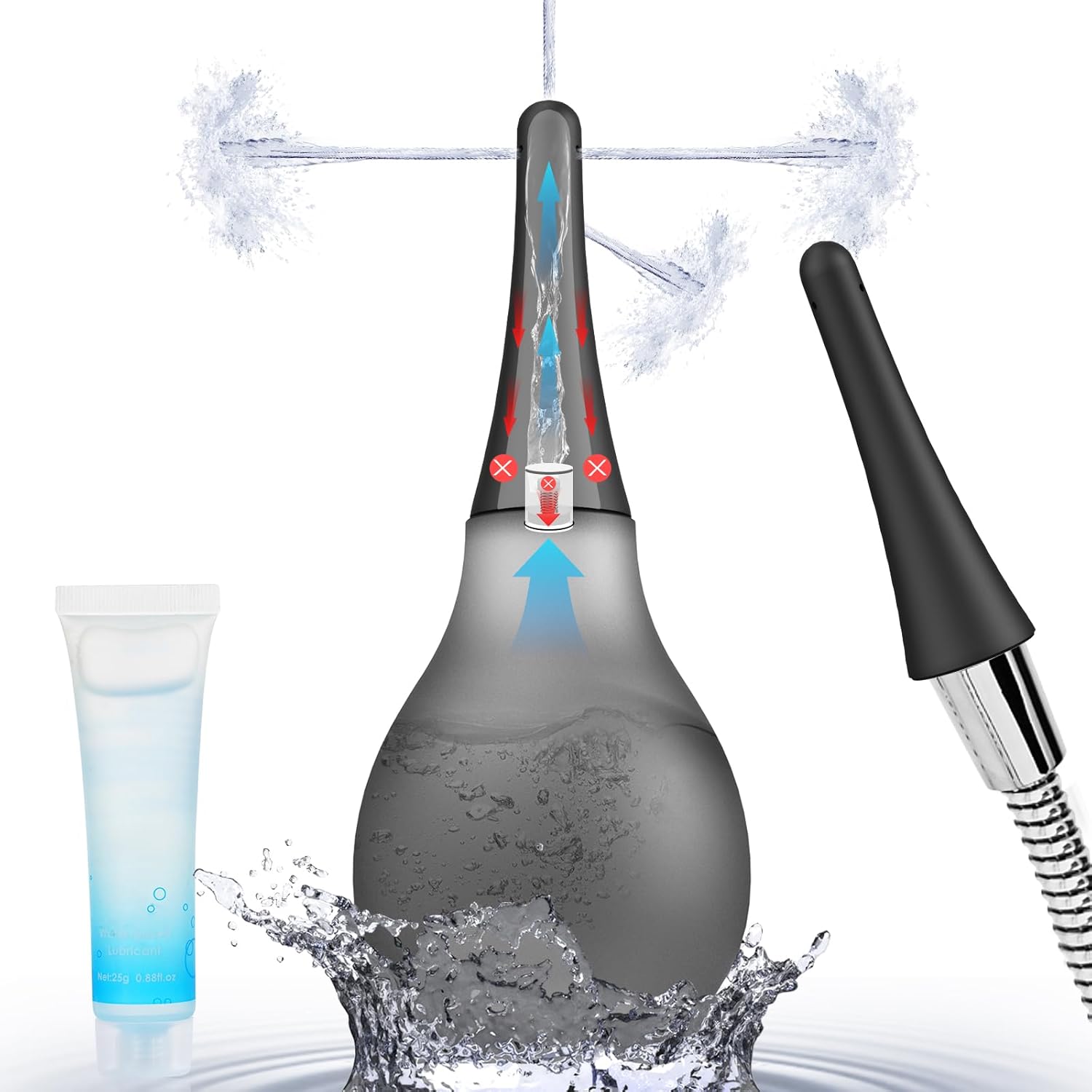 Amazon.com: Enema Douche Anti Back-Flow,Silicone Enema Reusable Anal ...