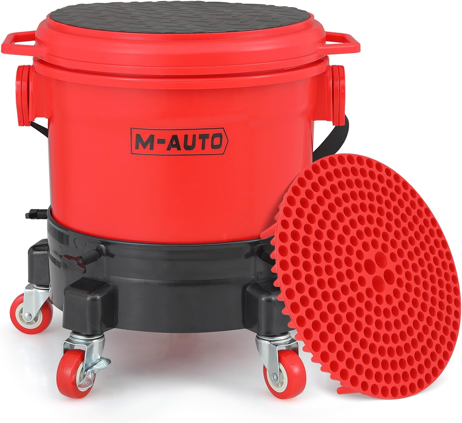 Amazon.com: M-AUTO 5 Gallon Rolling Bucket Dolly with Dirt Trap and 5 ...