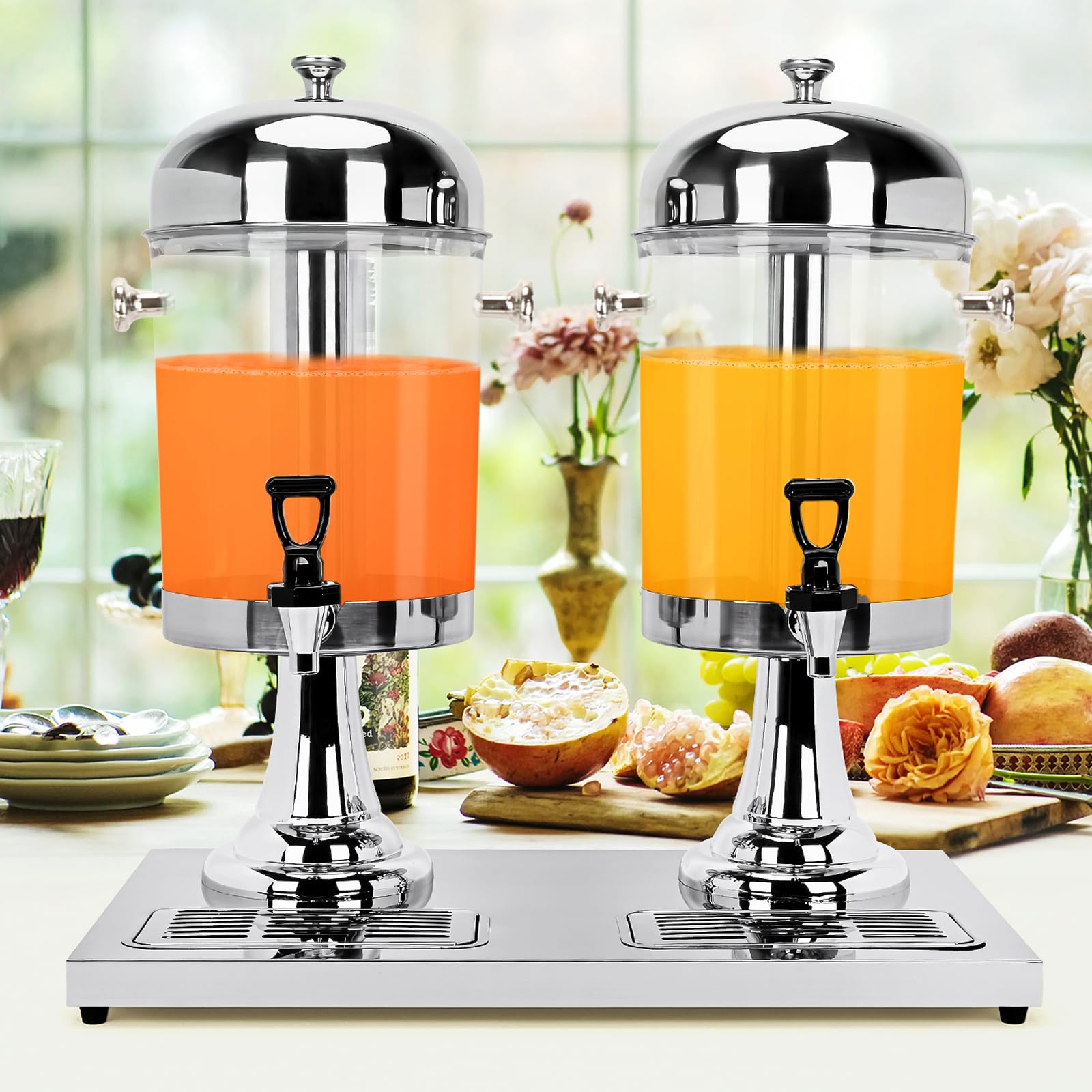 Amazon.com: GOOFCXO Beverage Dispenser, 4.4 Gallon/16-L Stainless Steel ...