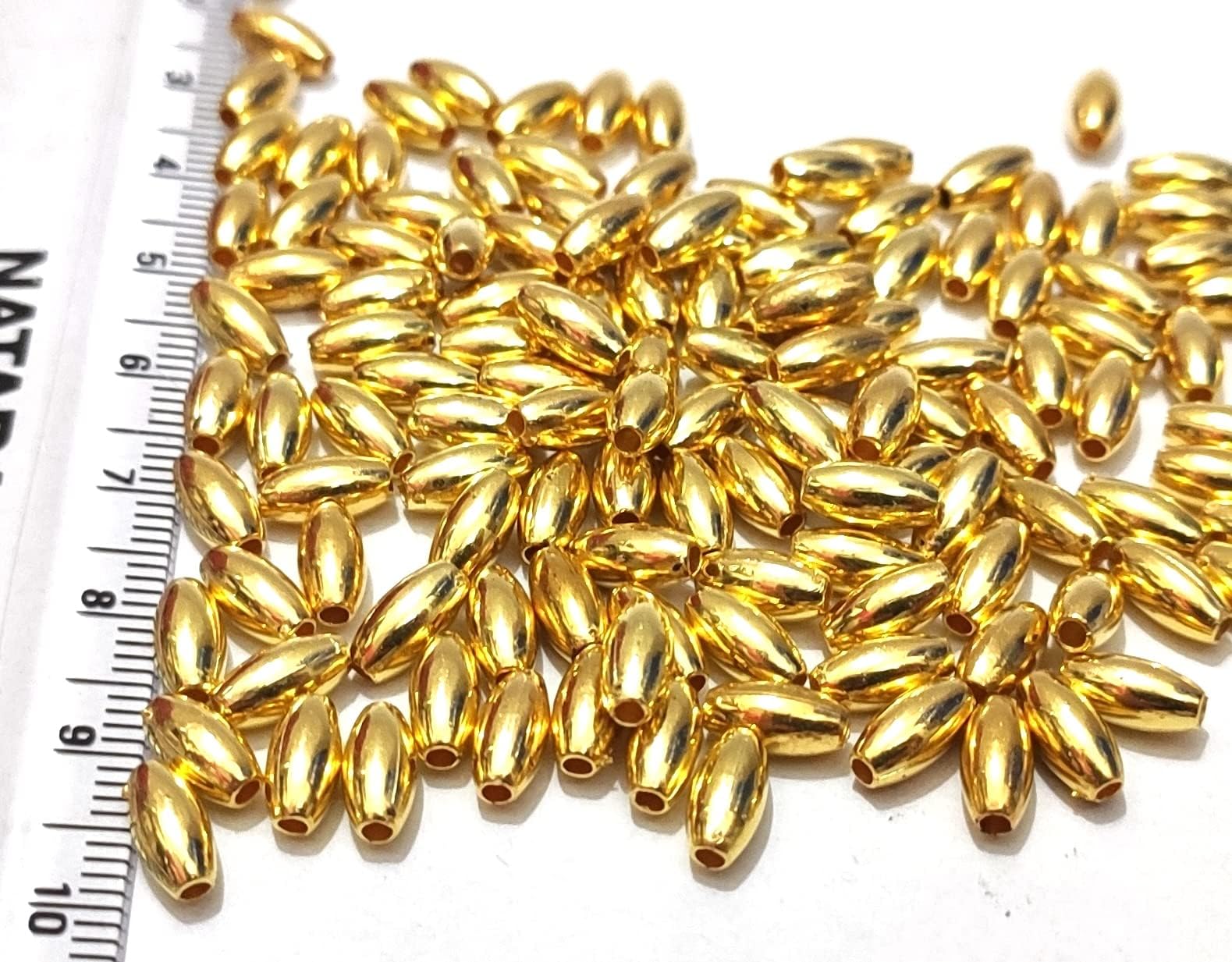 Sana Mega Mart1100 pcs Anitque Golden Wheat Beads for Aari Work ...