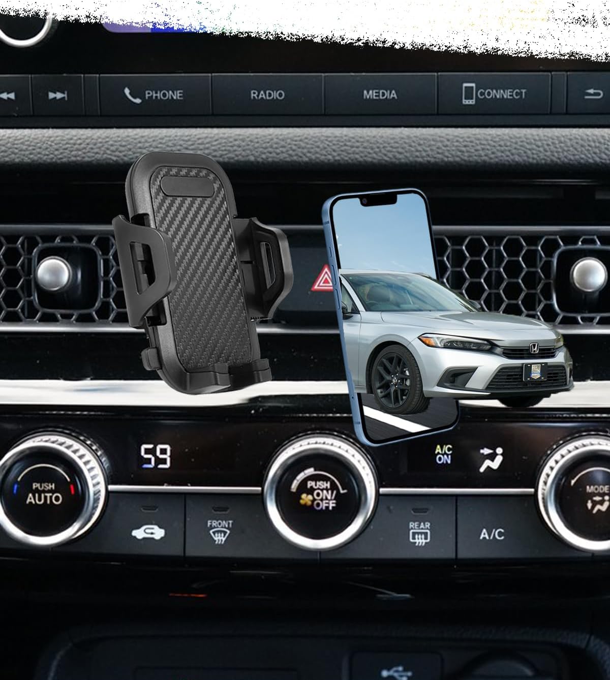 Amazon.com: oricarmes Civic Phone Mount Civic Phone Holder for 2025 ...