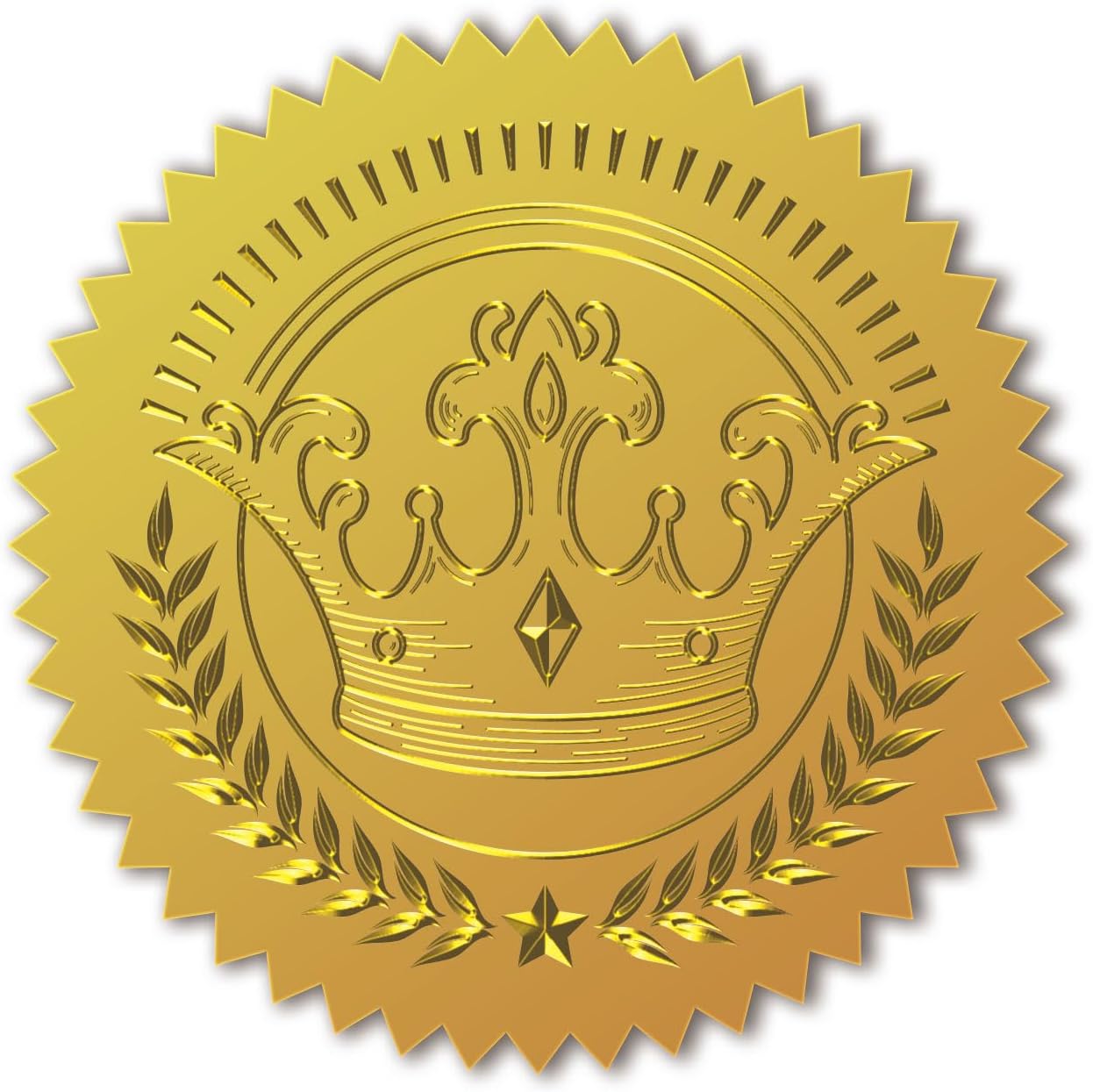 Amazon.com: CHGCRAFT 100Pcs Crown Gold Foil Certificate Seals Self ...